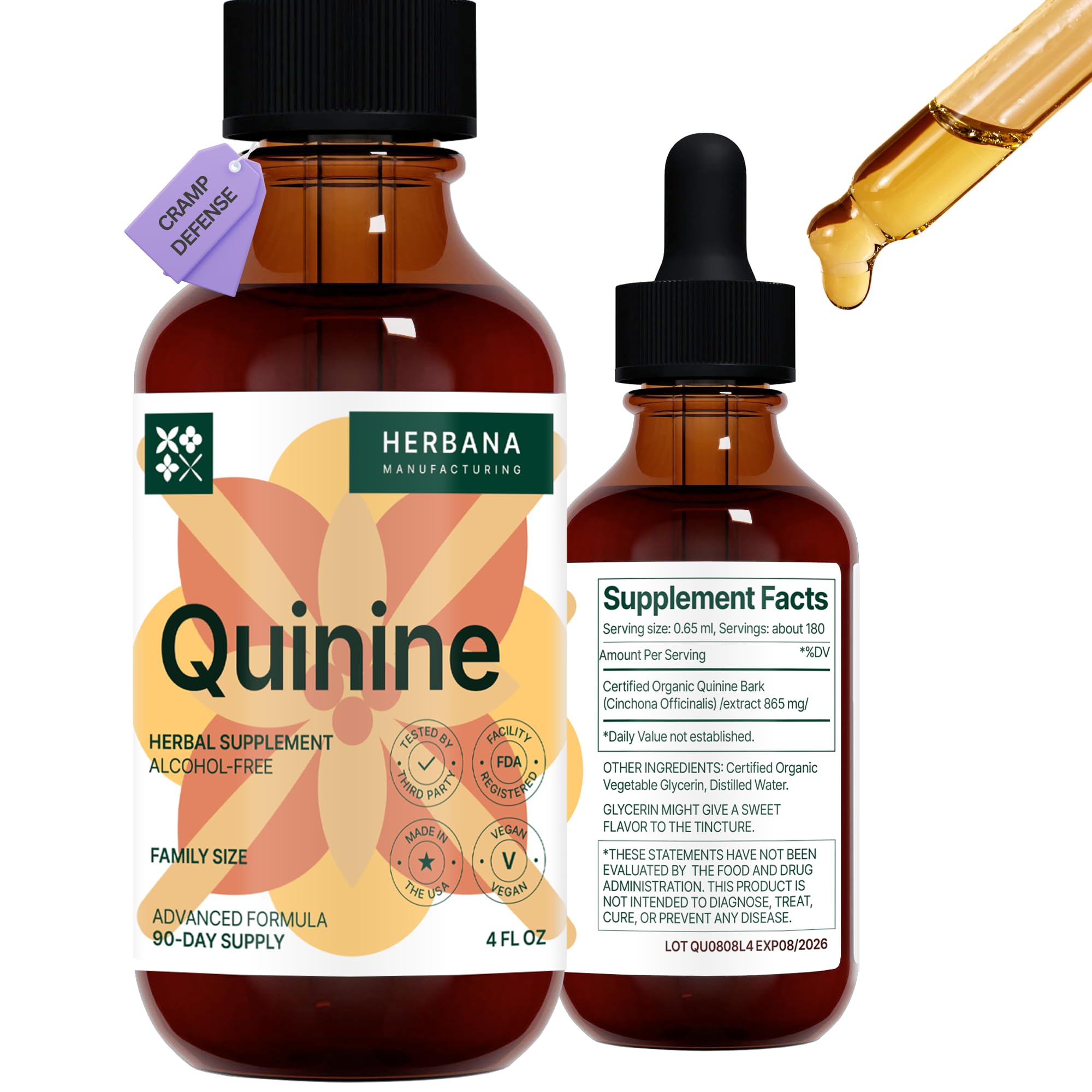 Amazon.com: Quinine Liquid Extract 4 fl oz - Supplement for Digestive ...