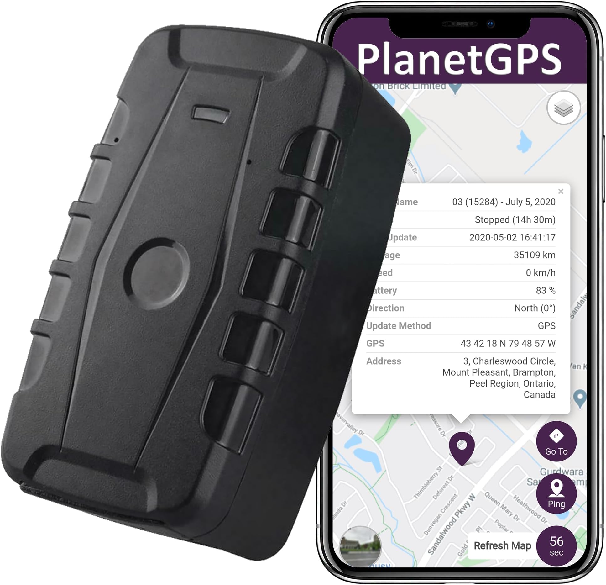 PlanetGPS (Jupiter) - Magnetic Real-Time GPS Tracker for Car Vehicle w ...