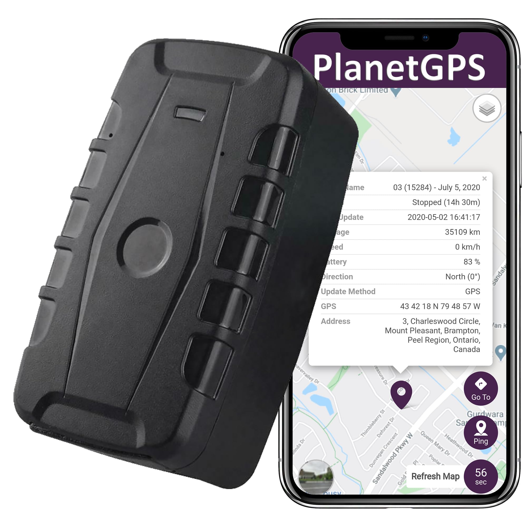 PlanetGPS (Jupiter) - Magnetic Real-Time GPS Tracker for Car Vehicle w ...
