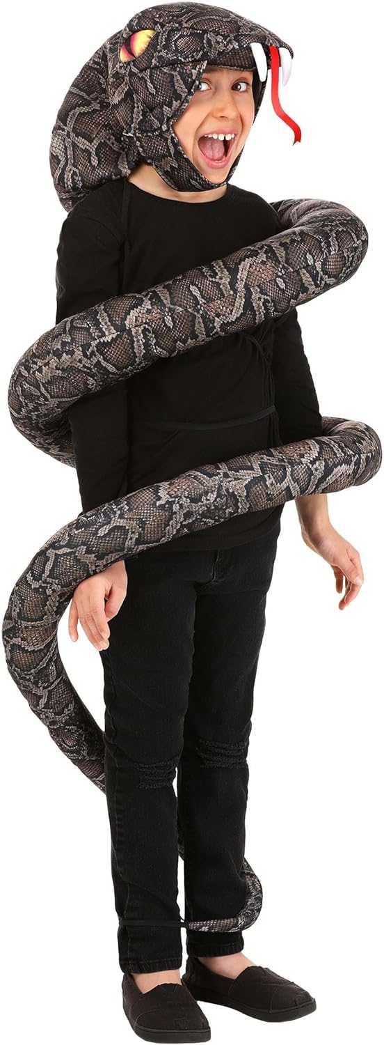 Amazon.com: Kid's Slithering Snake Costume, Children's Scary Reptilian ...
