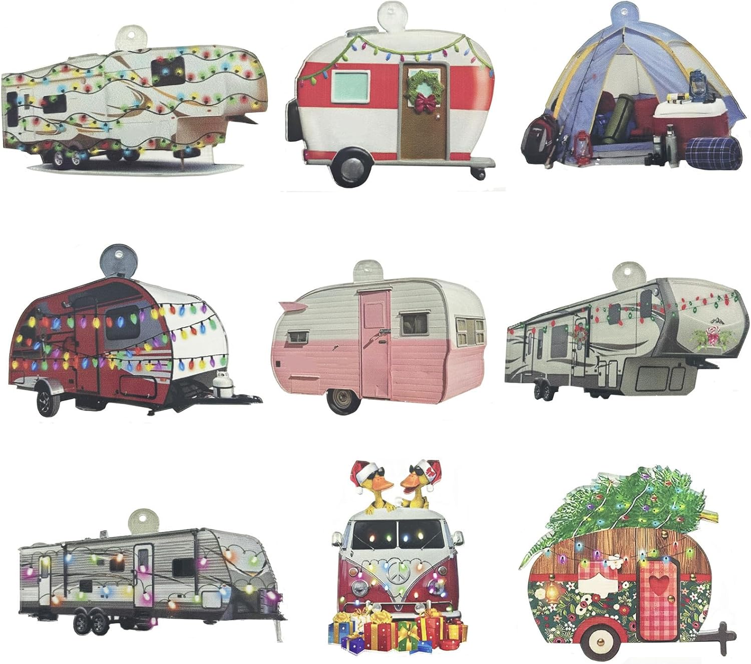 Amazon.com: DD-life 9 Pcs Camper Ornament Windstream Camper Ornament ...