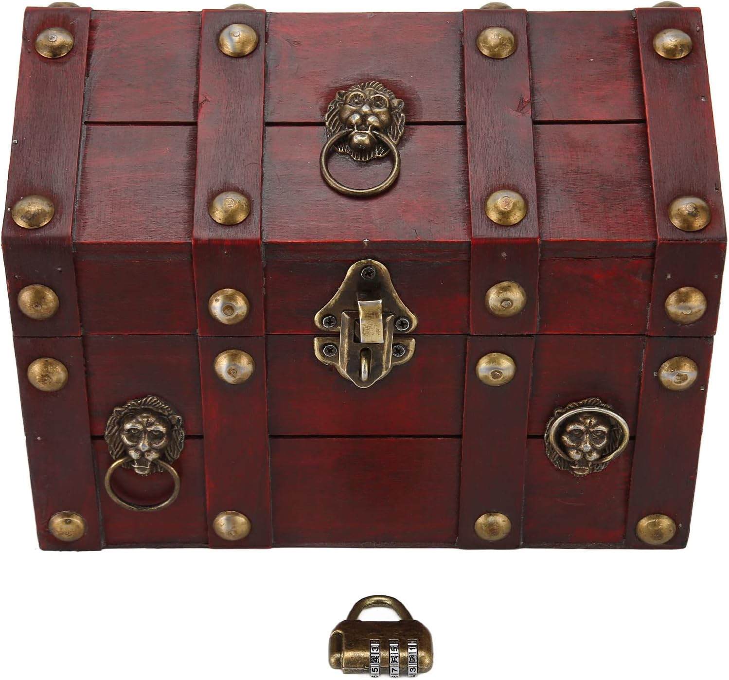 AONYAYBM Wooden Vintage Storage Box, Antique Decoration Storage Box ...