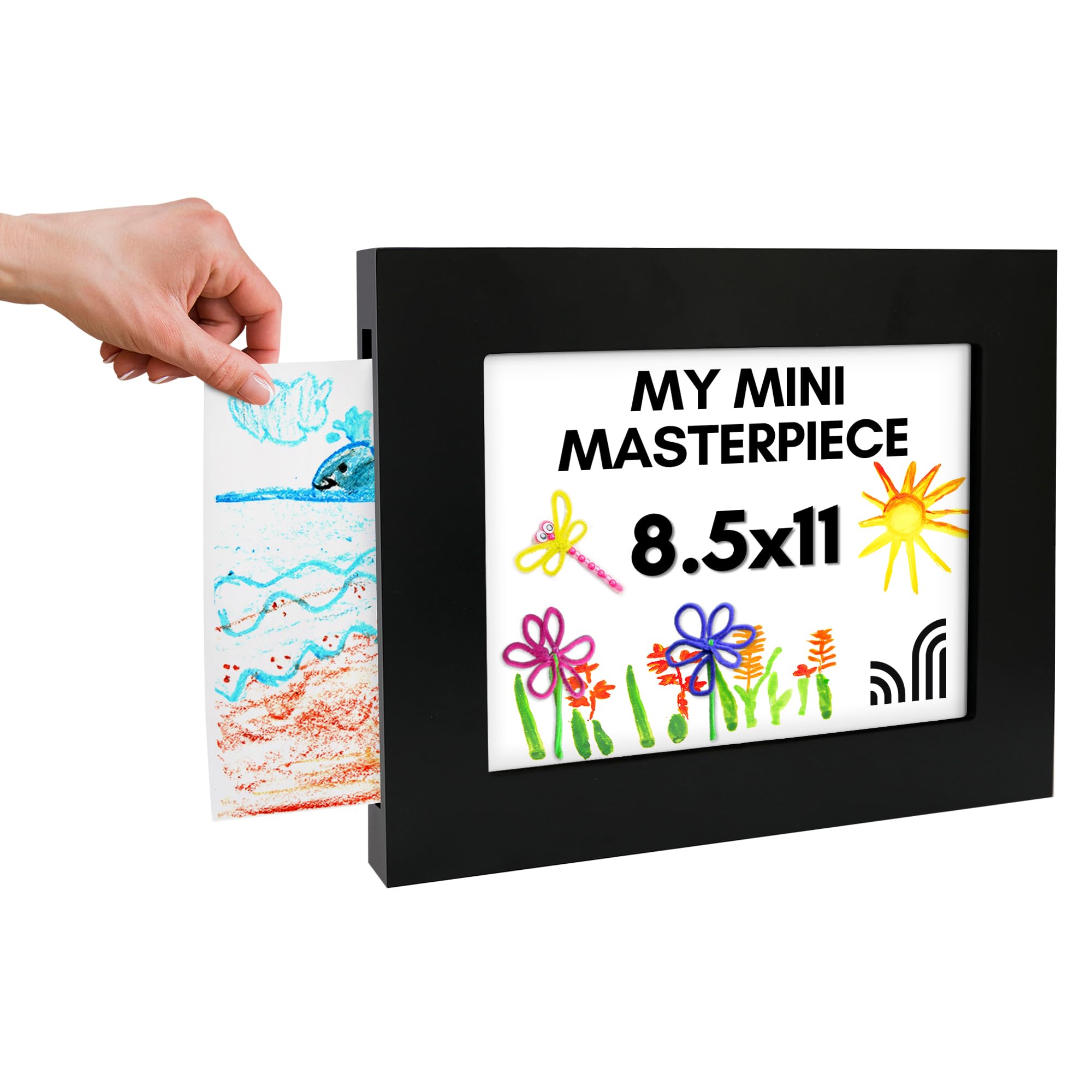 Amazon.com: Americanflat 8.5x11 Kids Art Frame - Slide In Picture Frame ...