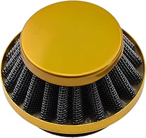 GOOFIT 42-44mm Universal Motorrd Luftfilter Gold Ersatz für 2 Takt 43cc 47cc 49cc ATV Mini ...