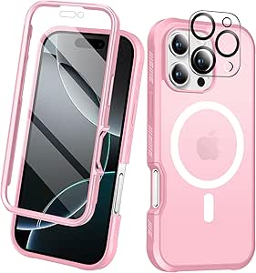 Amazon.com: BANLEA for iPhone 16 Pro Max Case, [Compatible with MagSafe] Built-in Screen ...