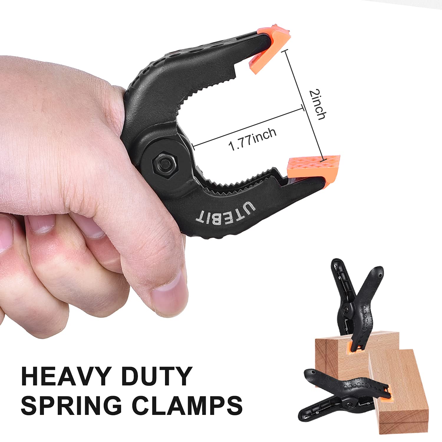 Snapklik.com : UTEBIT 8 Packs Spring Clamps 4 Inch Backdrop Clips ...