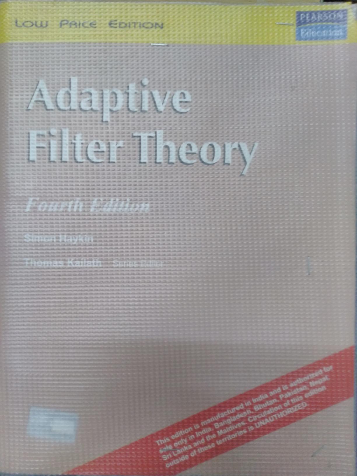Adaptive Filter Theory, 4e : HAYKIN: Amazon.in: Books