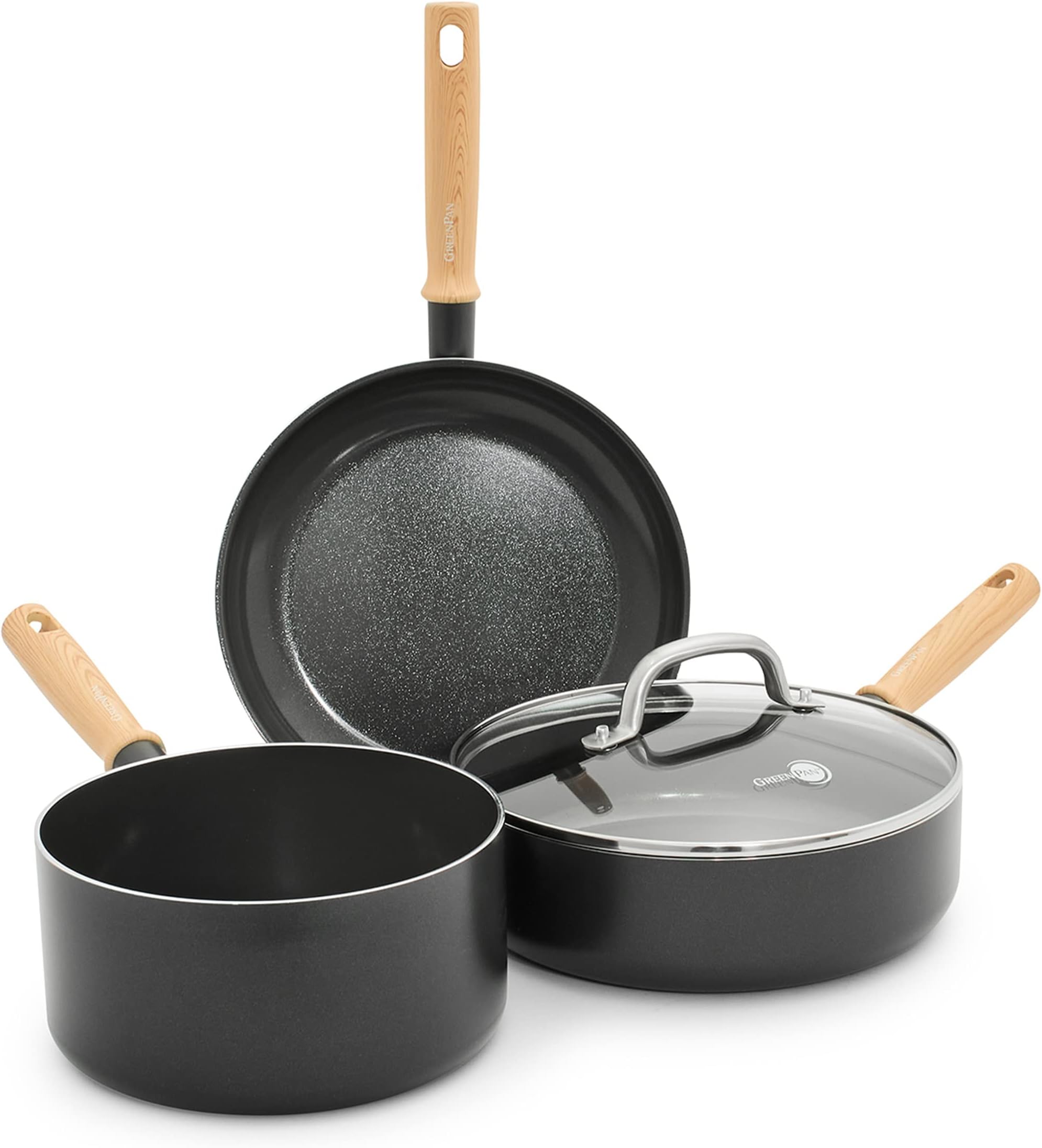 Amazon.com: GreenLife Soft Grip 16 Piece Cookware Set, Non-Toxic PFAS ...