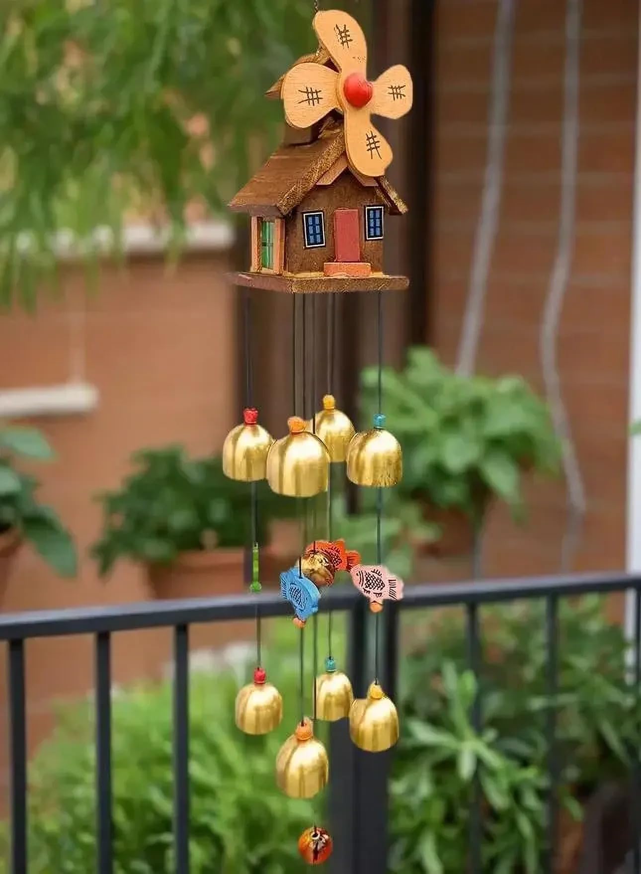 WARMINGO DE 9 Bells Wind Chime for Home Positive Vibes | Wind Chimes ...