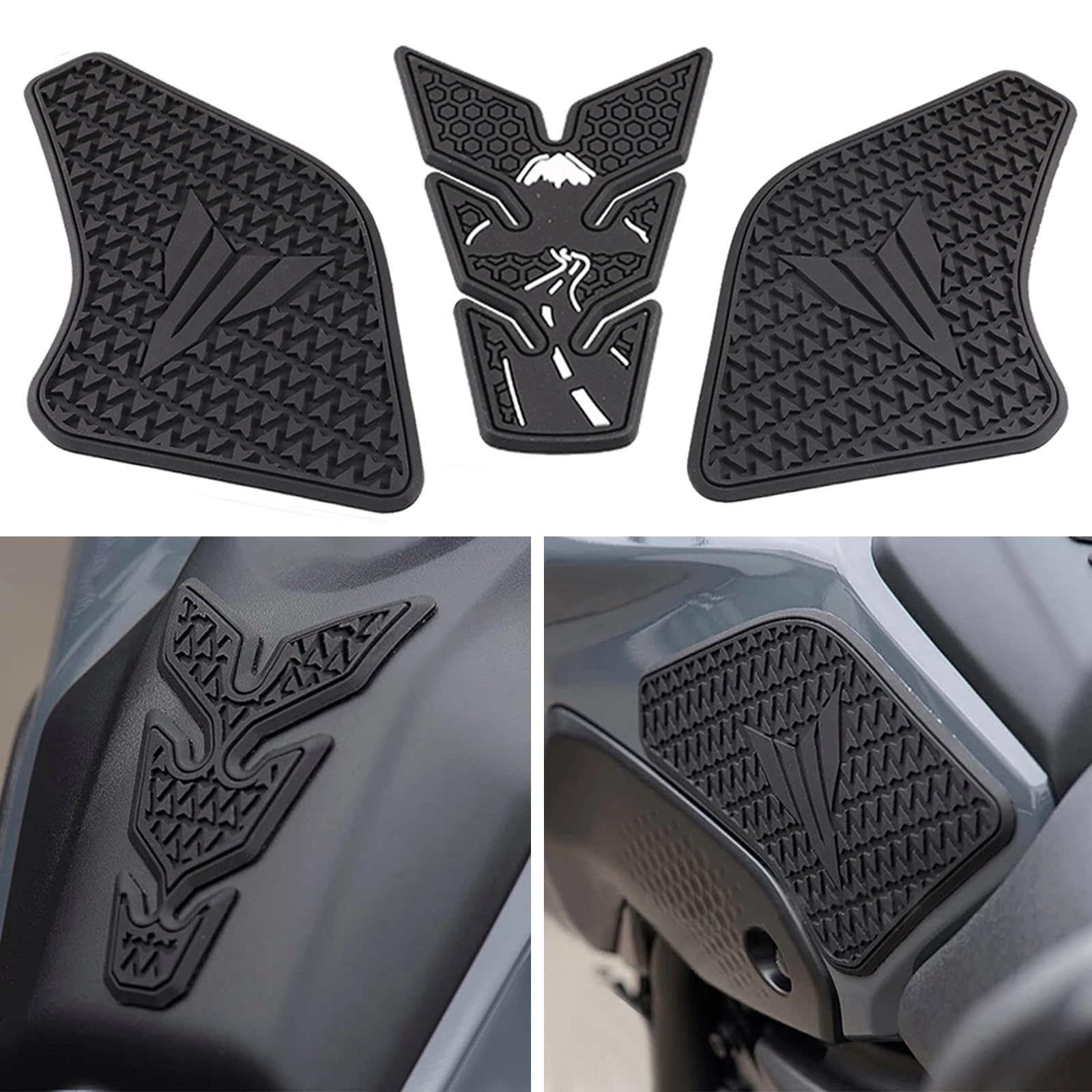 Amazon.com: MT07 2021-2023 Tank Stickers Kit - 3pcs Side Fuel Tank Pad ...