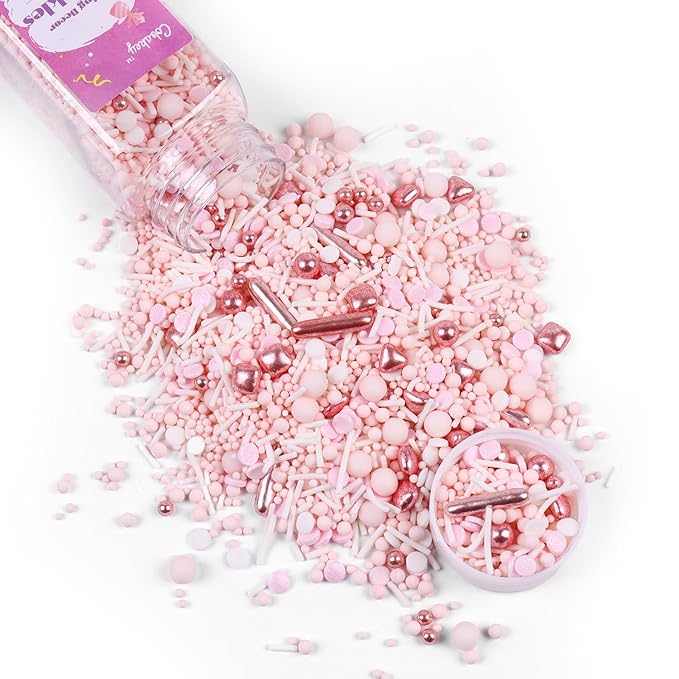 Amazon.com: Valentines Sprinkles for Baking 4.23ounce - Rose Gold ...