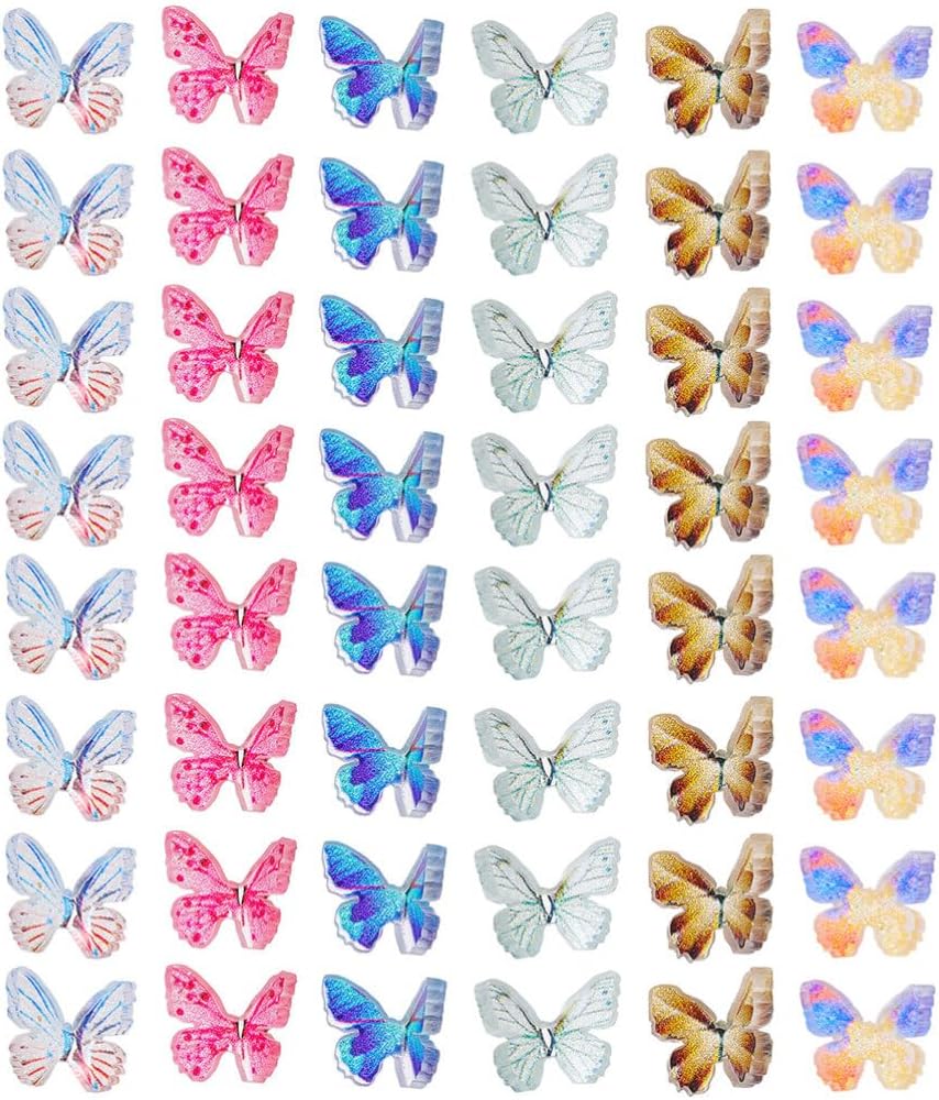 Amazon.com: TOYANDONA 48pcs Tiny Butterflies, Mini Resin Butterfly ...