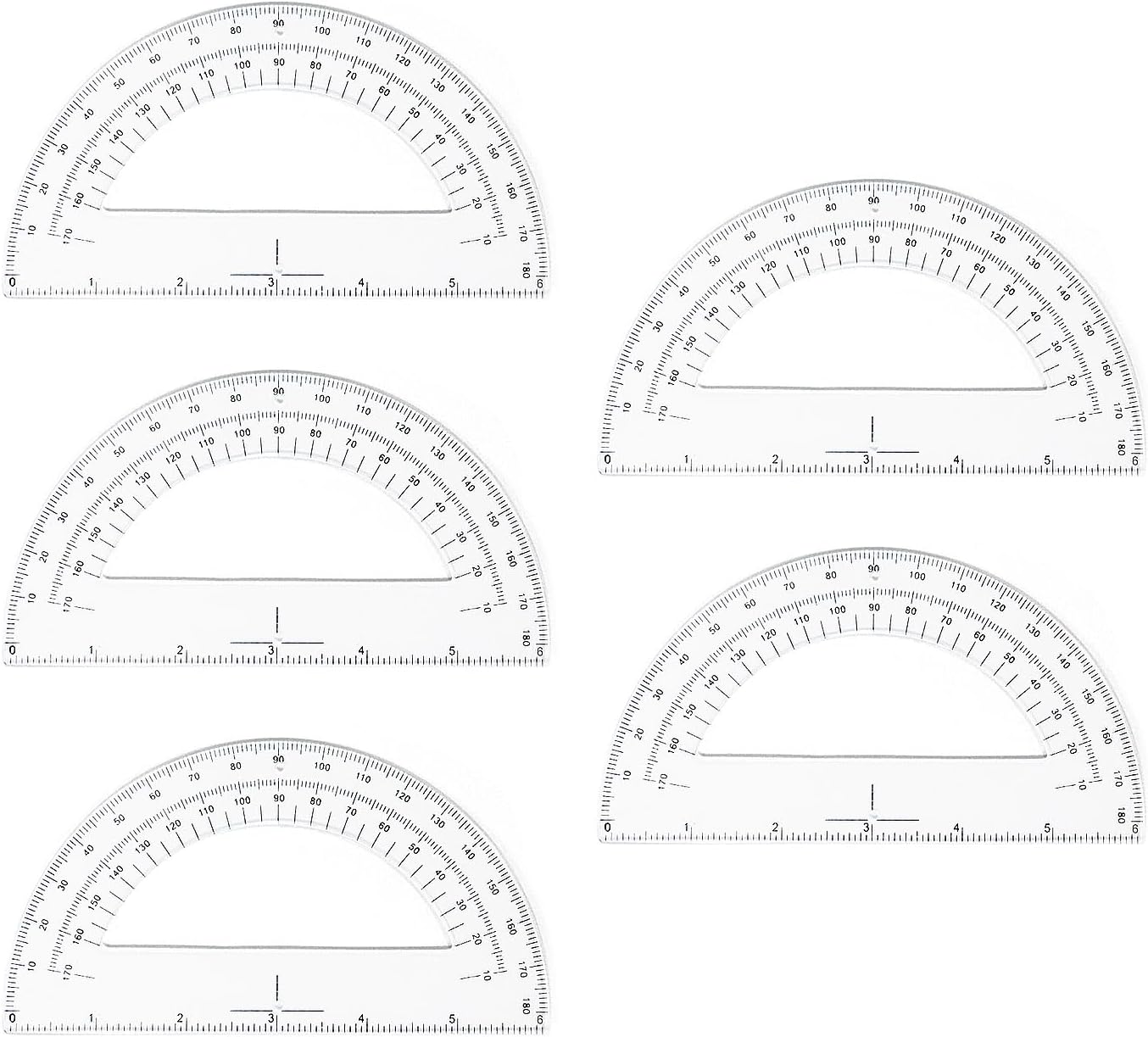 ALLY-MAGIC Plastic Protractor for Angle Measurement, Clear Protractor ...