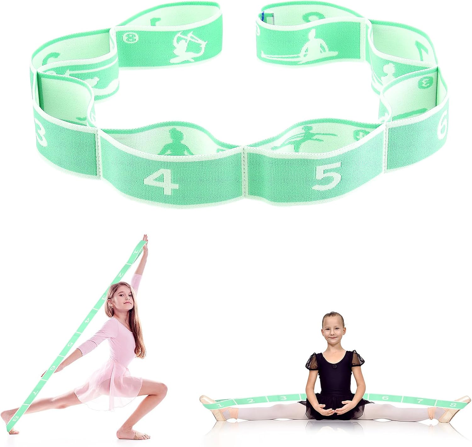 Stretching Strap, Multi-Loop Elastic Yoga Stretch Strap Flexible ...