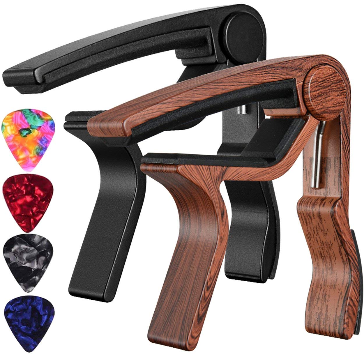Capo Guitar Capo Rosewood Color Capo Black Capo 2-Pack Guitar Capos for ...
