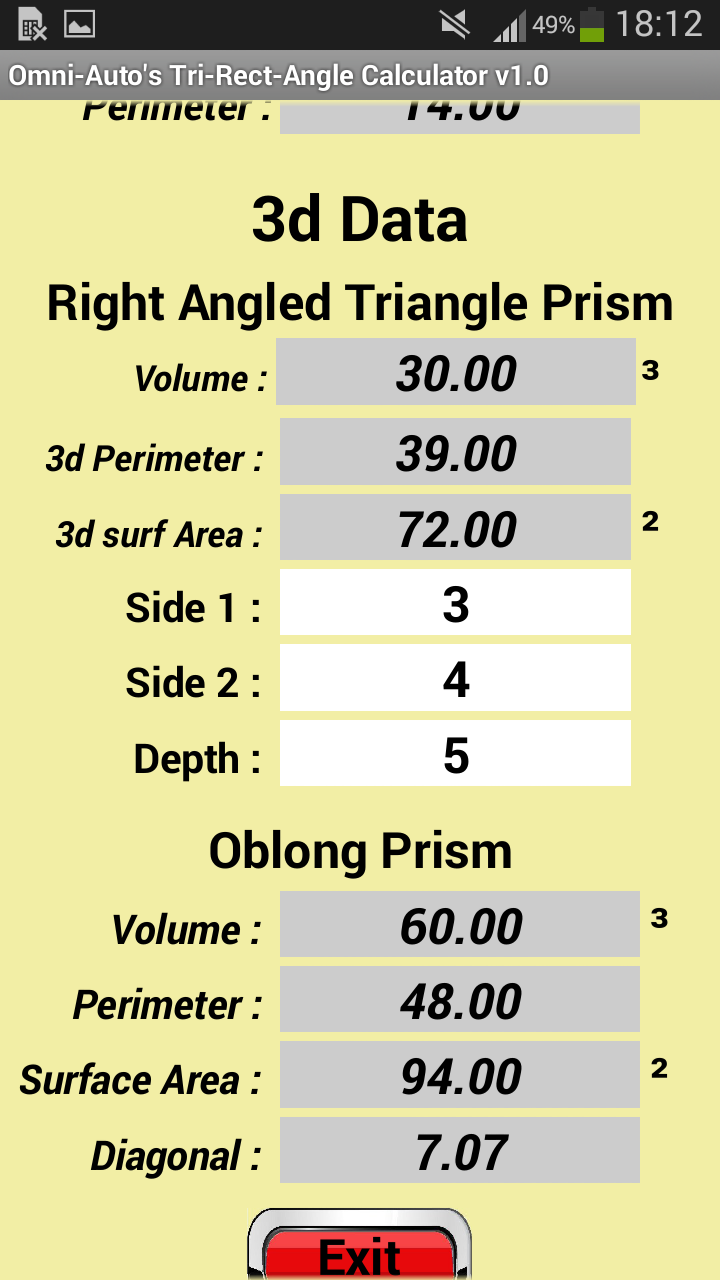 Tri-Rect-Angle Calculator - App on Amazon Appstore