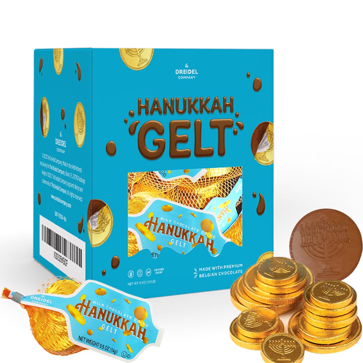 Amazon.com : The Dreidel Company Hanukkah Chocolate Gelt Gold Coins In ...