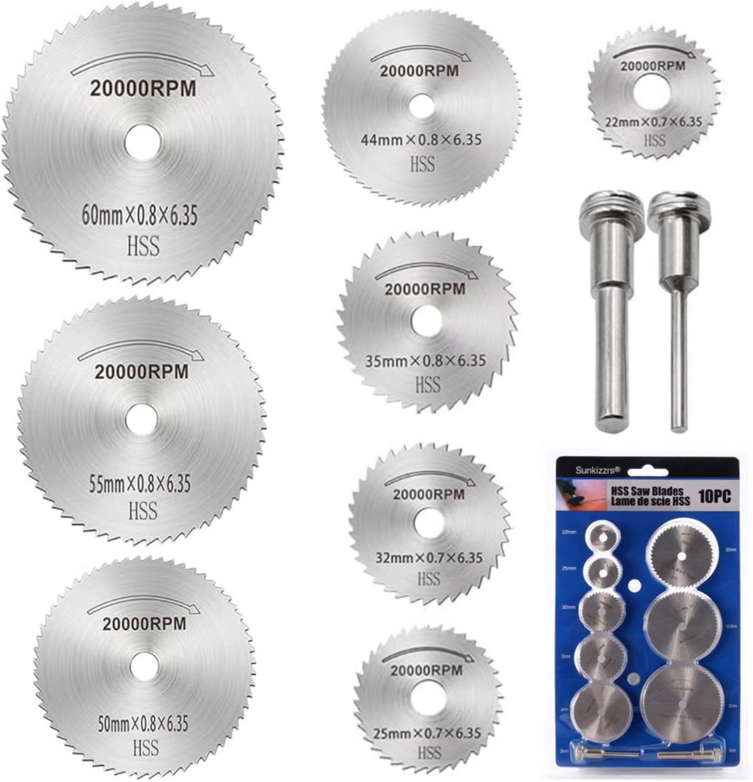Sunkizzrs® Mini HSS Circular Saw Blades Rotating Tool/Steel Saw Disc ...