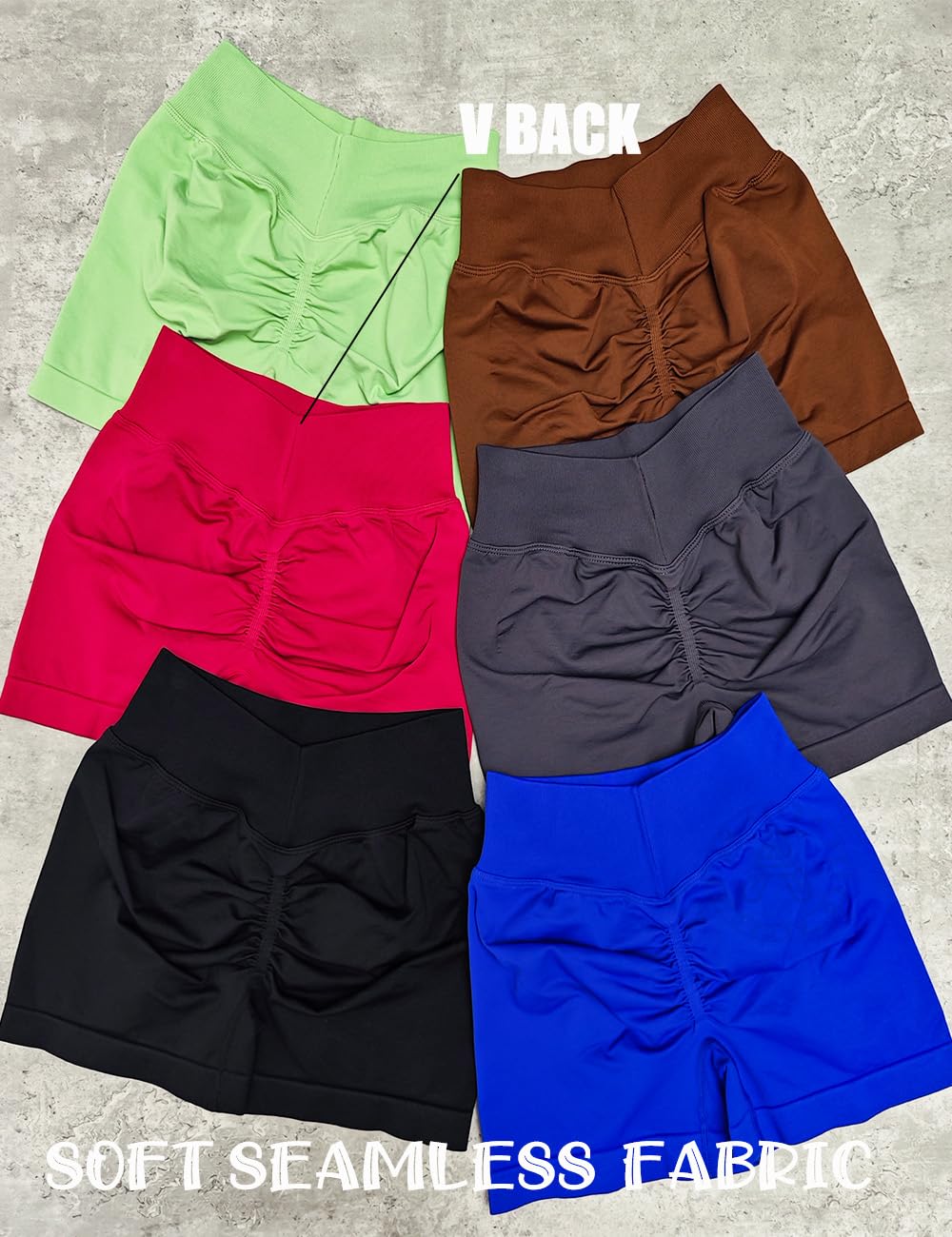 Snapklik.com : Seamless Booty V Back Shorts For Women Butt Lift Shorts ...