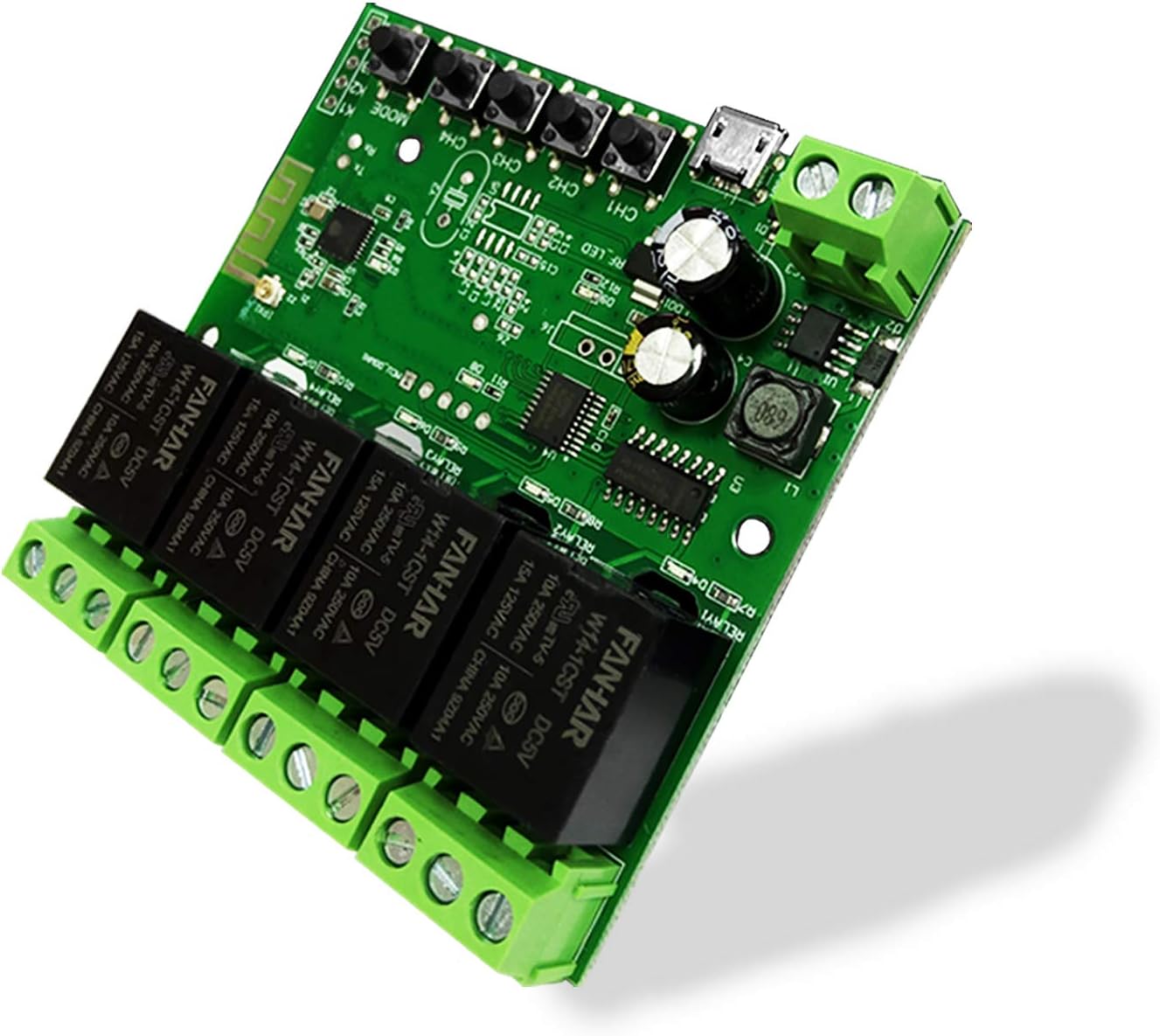 4 Channel WiFi Momentary Inching Relay Self-Locking Switch Module Smart ...