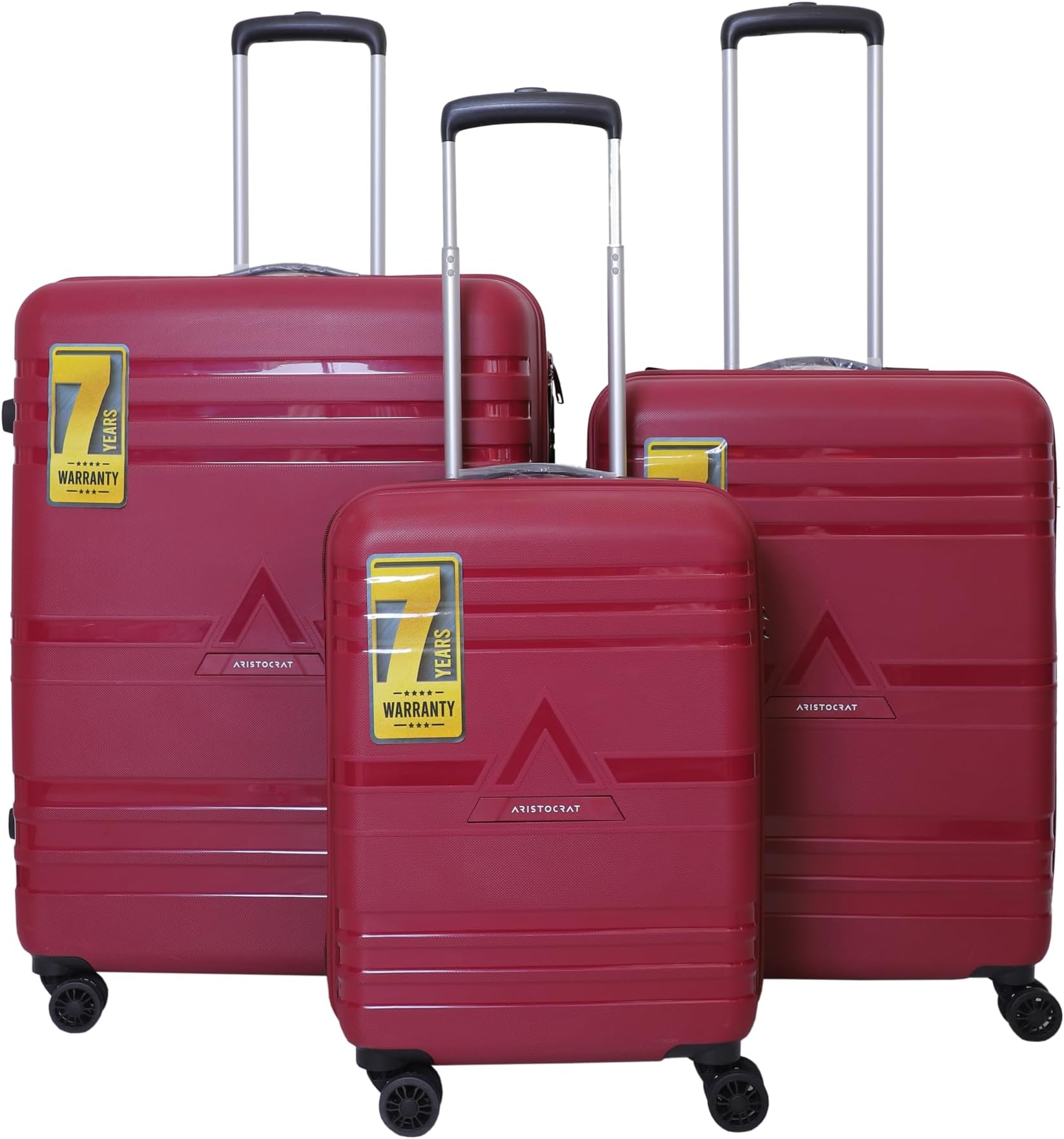 Buy VIP Quad Blue Polycarbonate Luggage Bags (Set of 3 PC) Small Medium ...