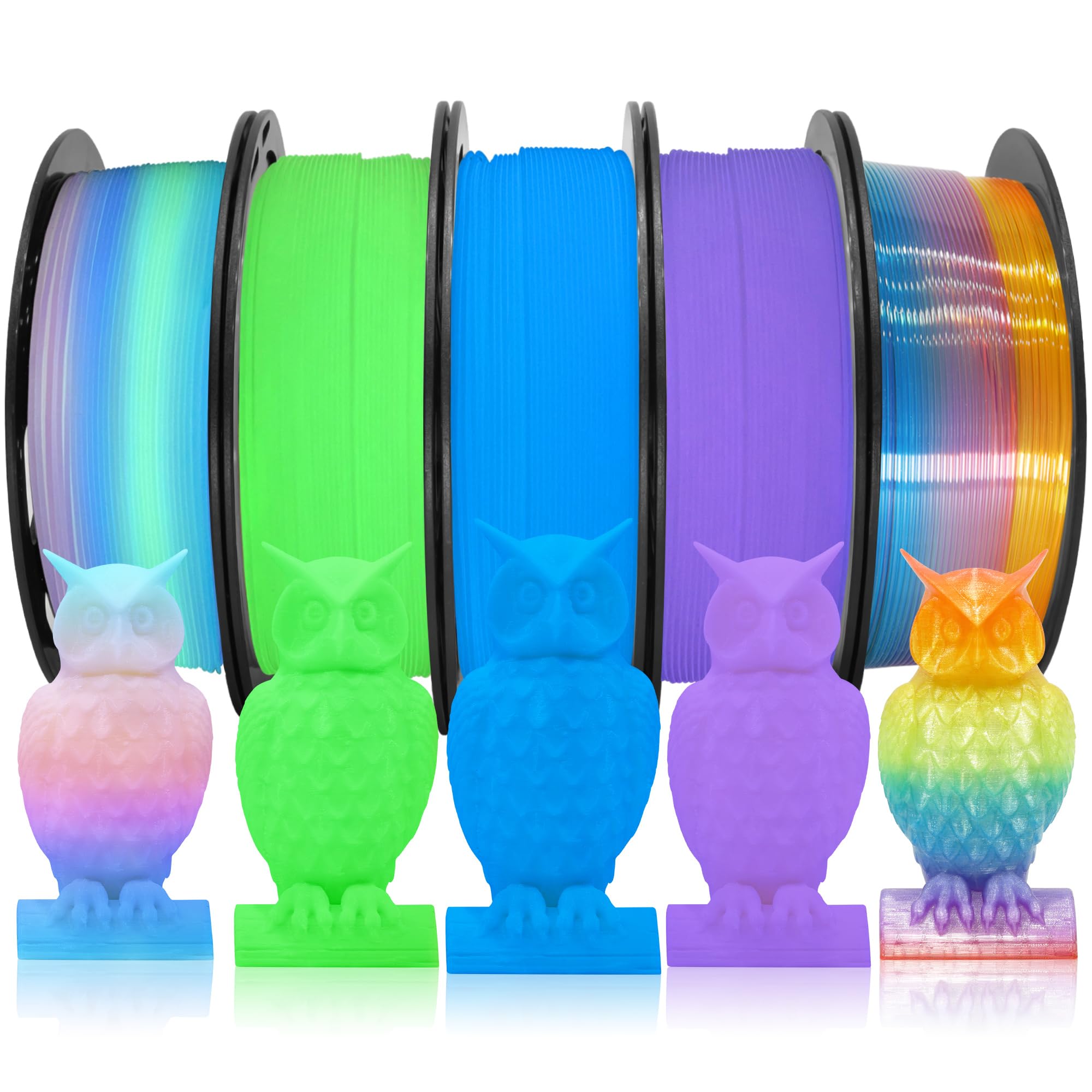 Amazon.com: DO3D 1.75mm PLA 3D Printer Filament Bundle: Glow in Dark ...