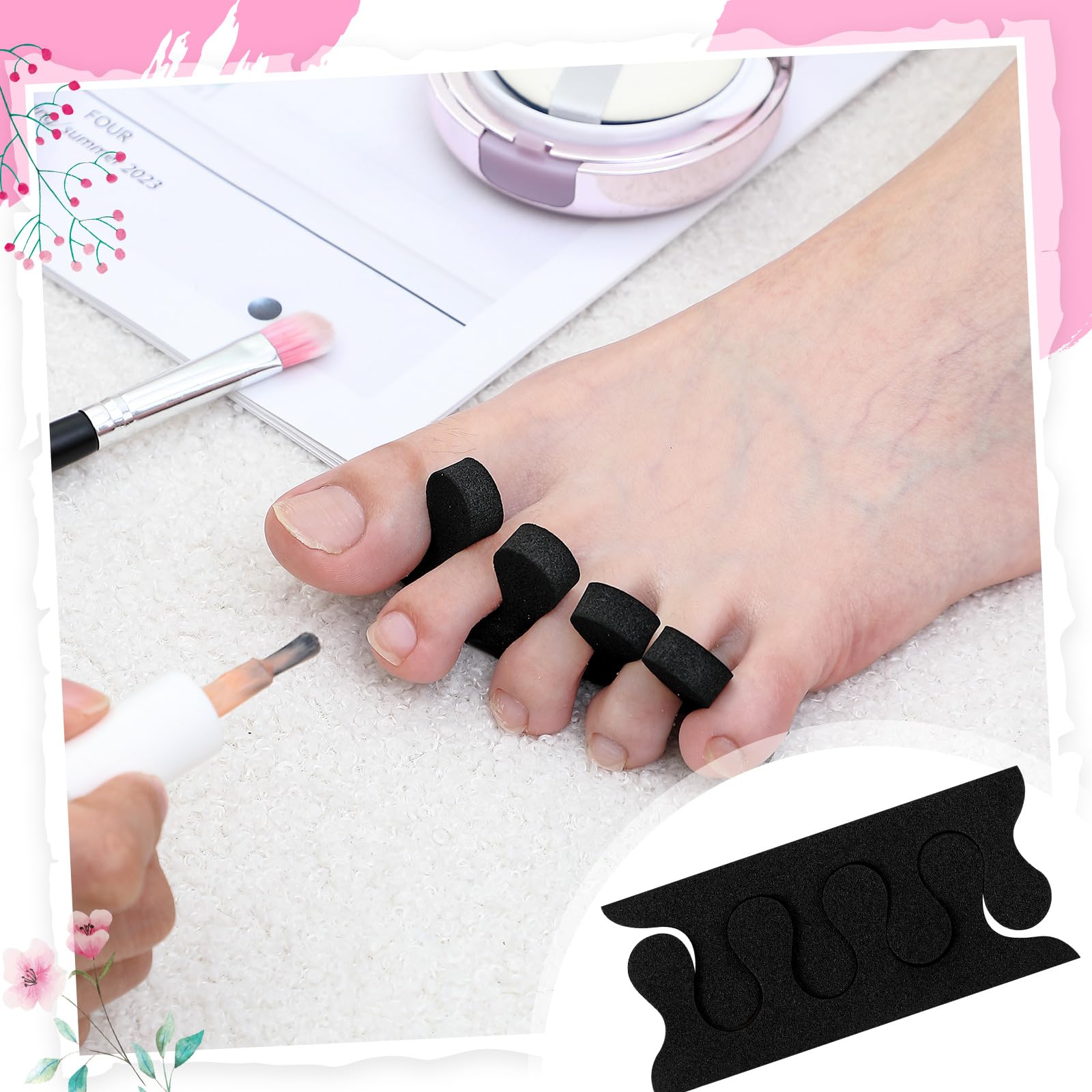 Snapklik.com : Mumufy 250 Pairs Sponge Toe Separators Pedicure Tool Kit ...