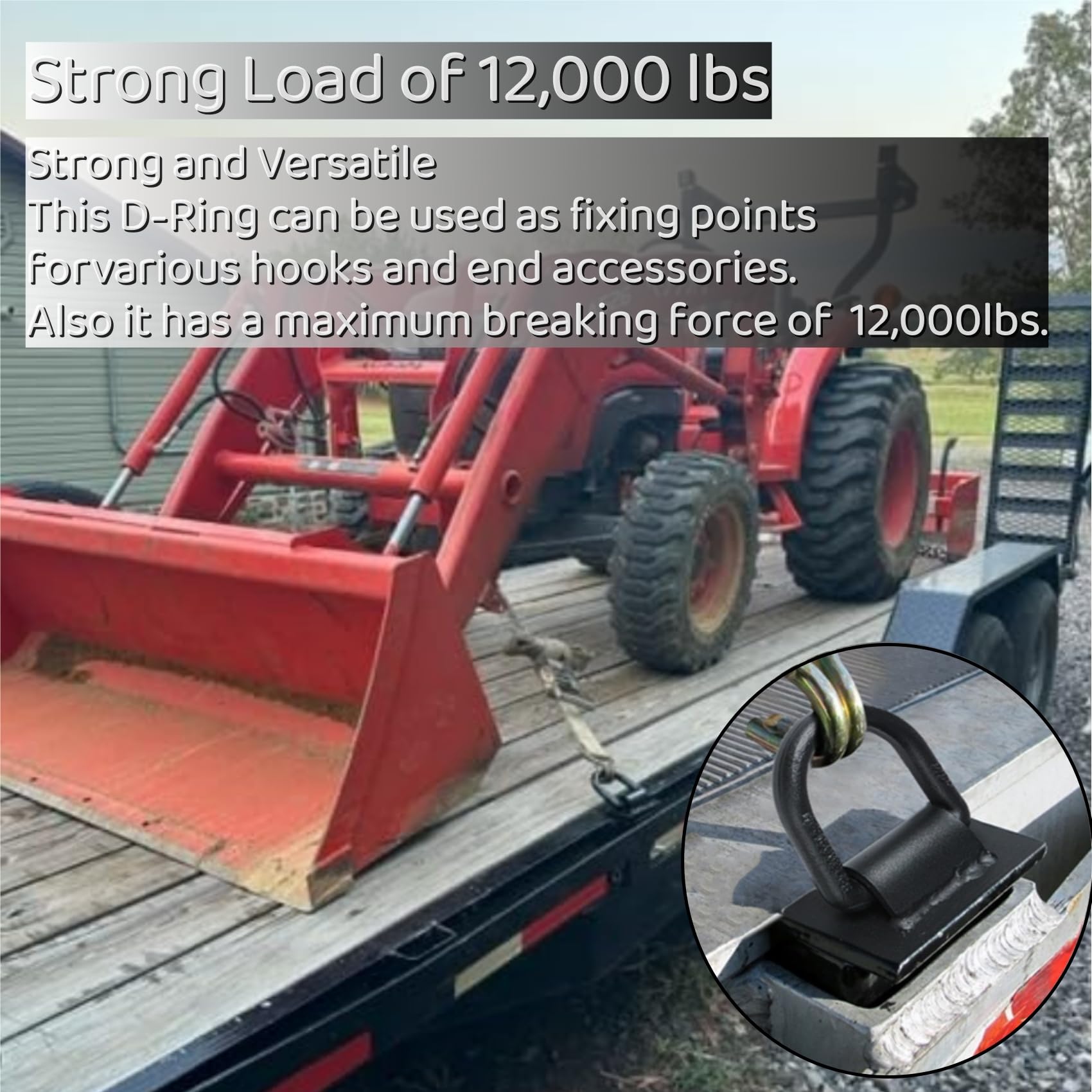 Snapklik.com : KINSANINC 12000lbs Heavy Duty Removable D Ring Stake ...