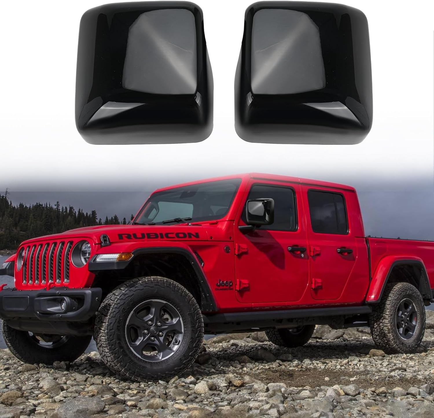 Amazon.com: Glossy Black Direct Replacement Mirror Cover for 2018-2025 ...