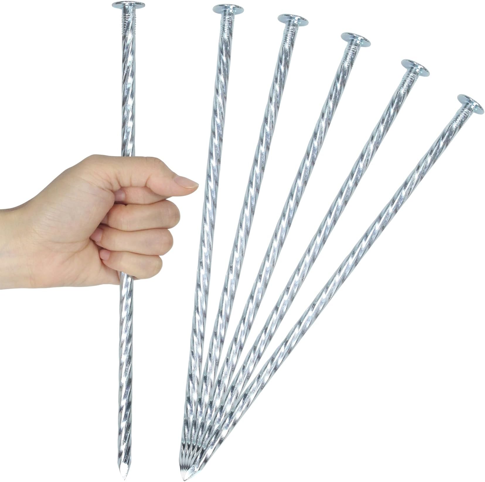 Amazon.com : 10 Inch Landscape Stakes Galvanized Metal Landscape Edging ...