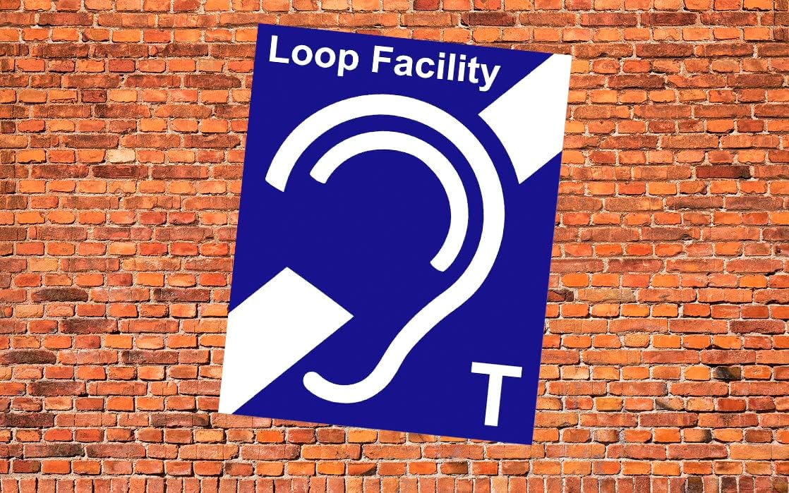 Hearing Aid Loop Facility T Induction Loop Telecoil Sign Self Adhesive ...