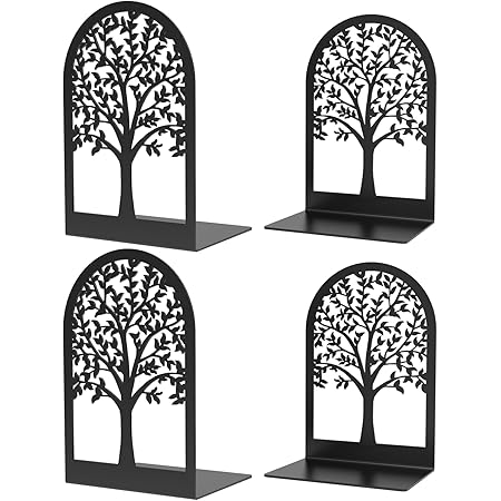 Amazon.com: EOOUT Bookends for Shelves Decorative, 5 Pairs of Tree ...