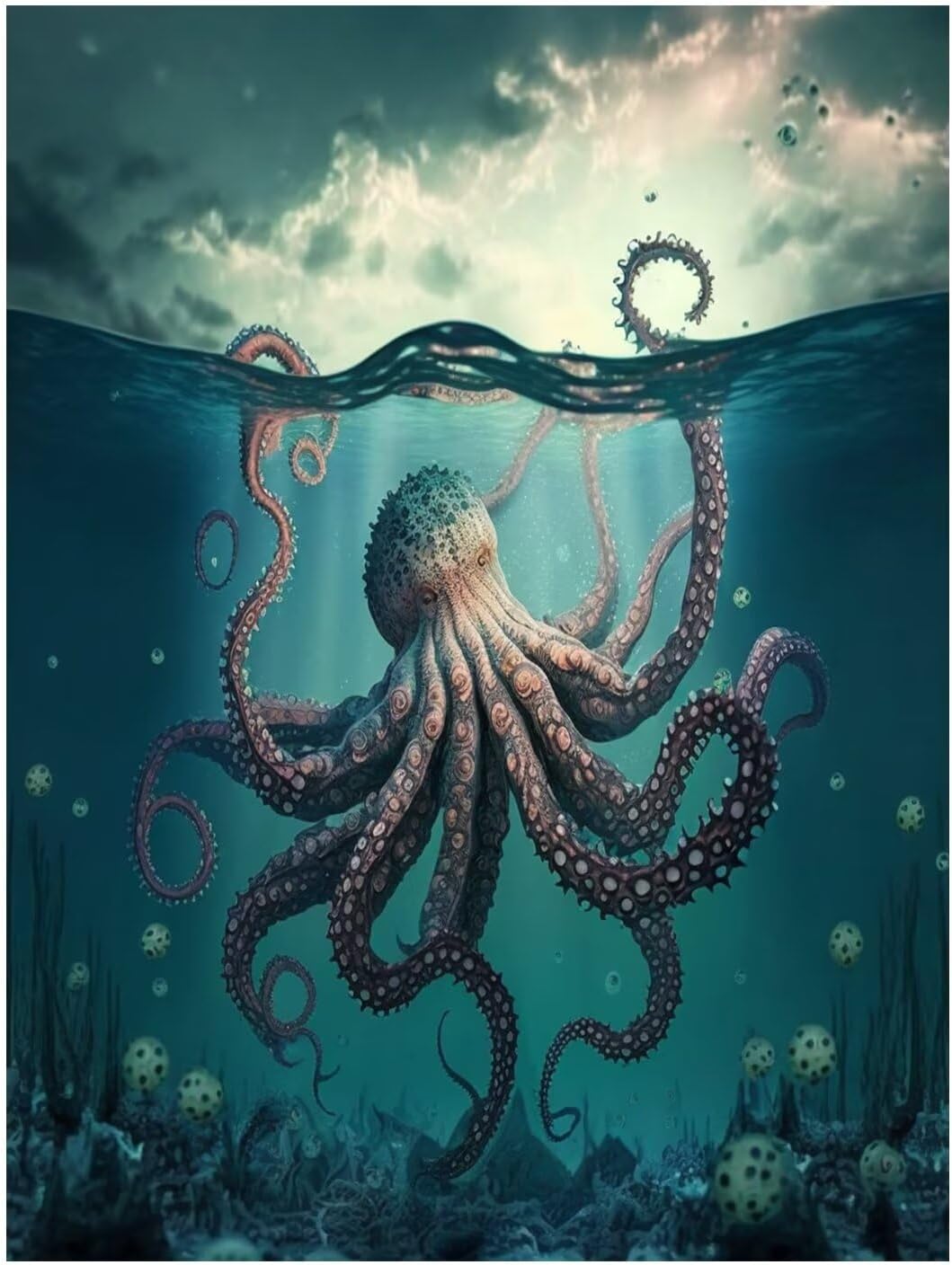 Amazon.com: Champi Diamond Octopus Painting for Adults 5D Diamond Art ...
