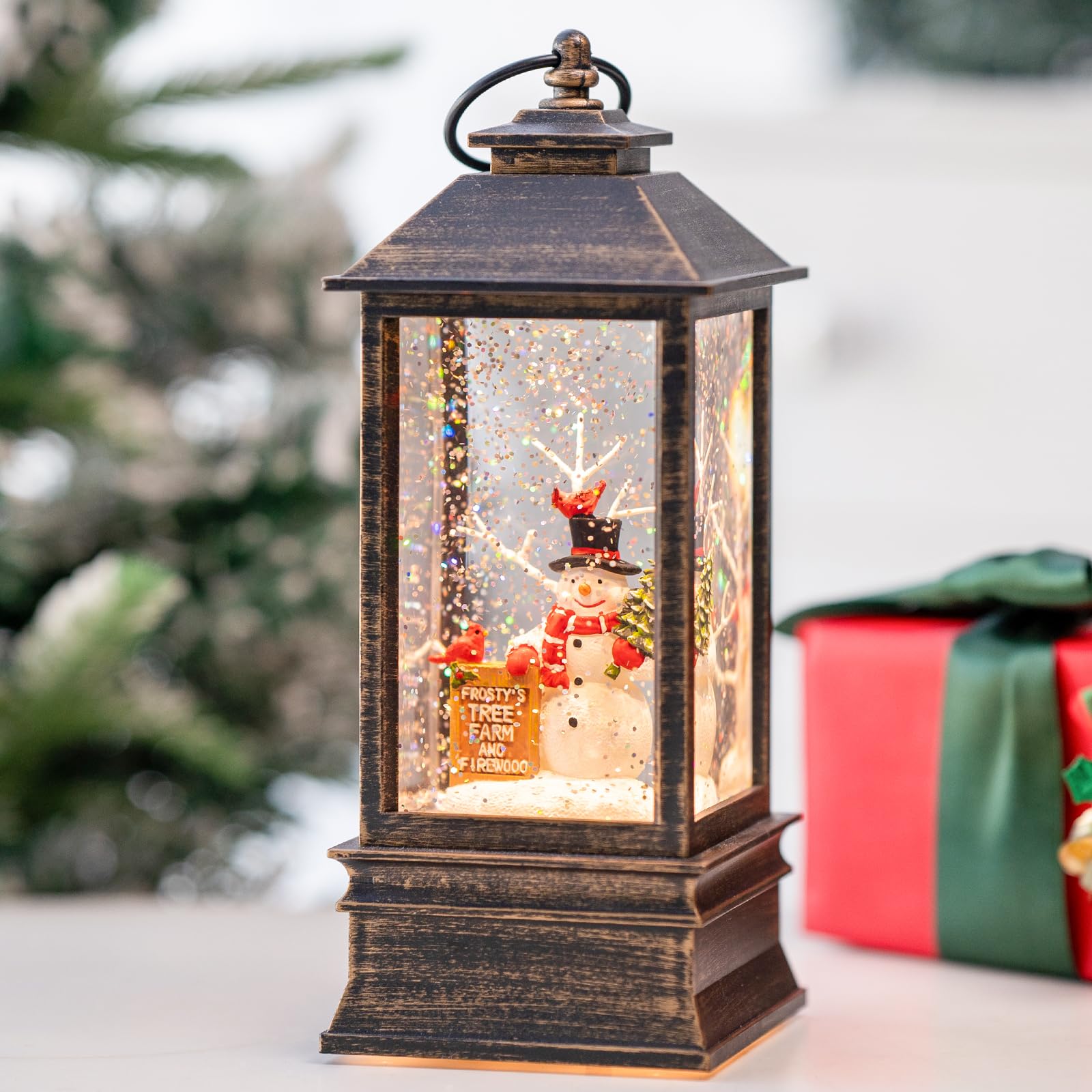 Amazon.com: Christmas Snow Globes, Snowman Water Lantern, 8 Christmas ...