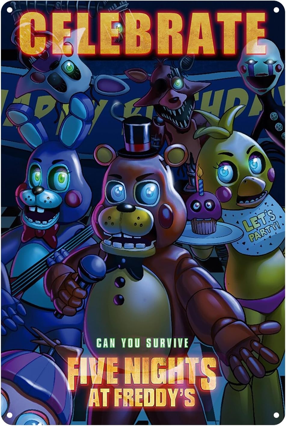 Amazon.com: Tin Signs FNAF Home Interior Wall Art Decor Vintage Metal ...