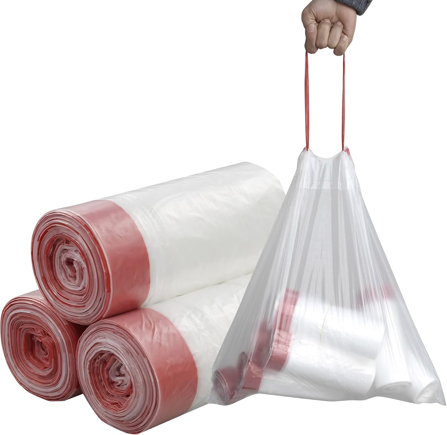 Amazon.com: Pekky 10 Gallon Kitchen Trash Bags, Medium Drawstring ...