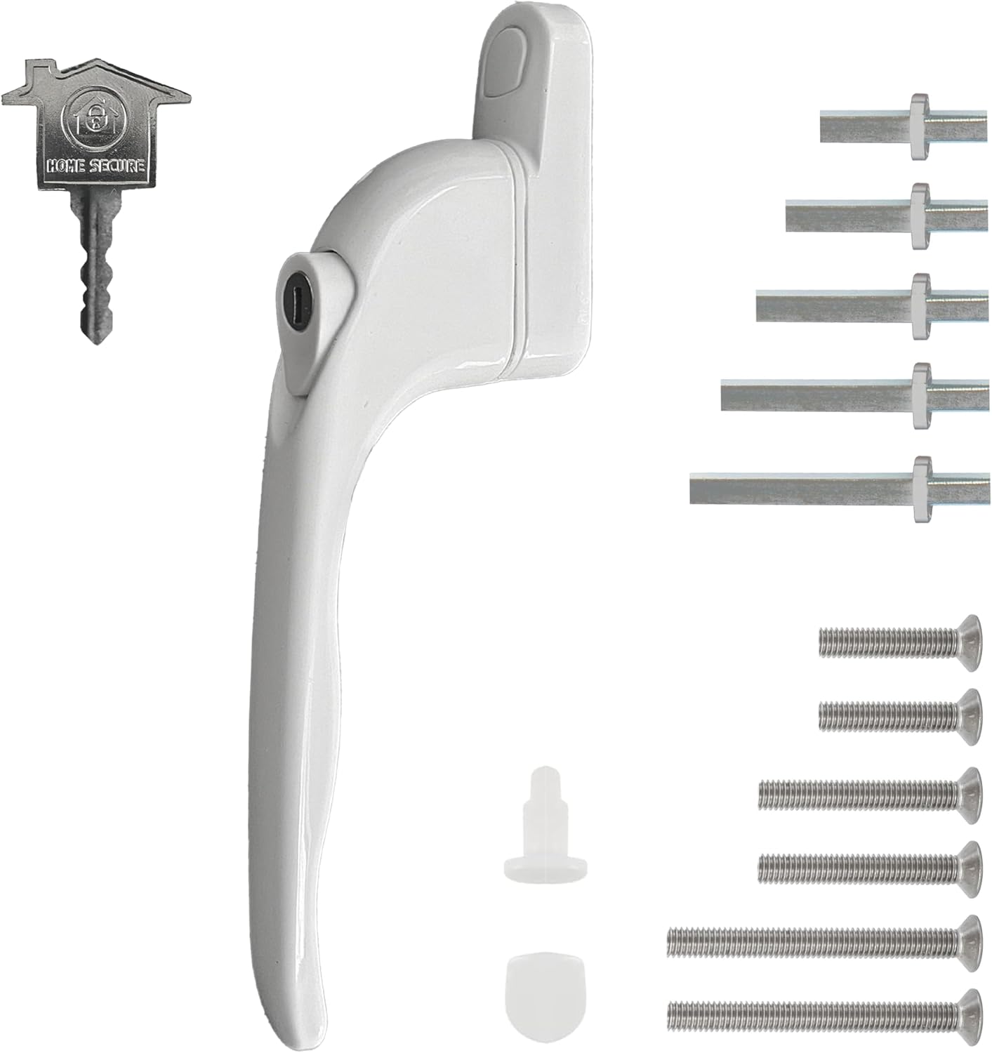 Home Secure™ Universal Locking uPVC Window Handle with Keys – Espag Window Handle Replacement ...