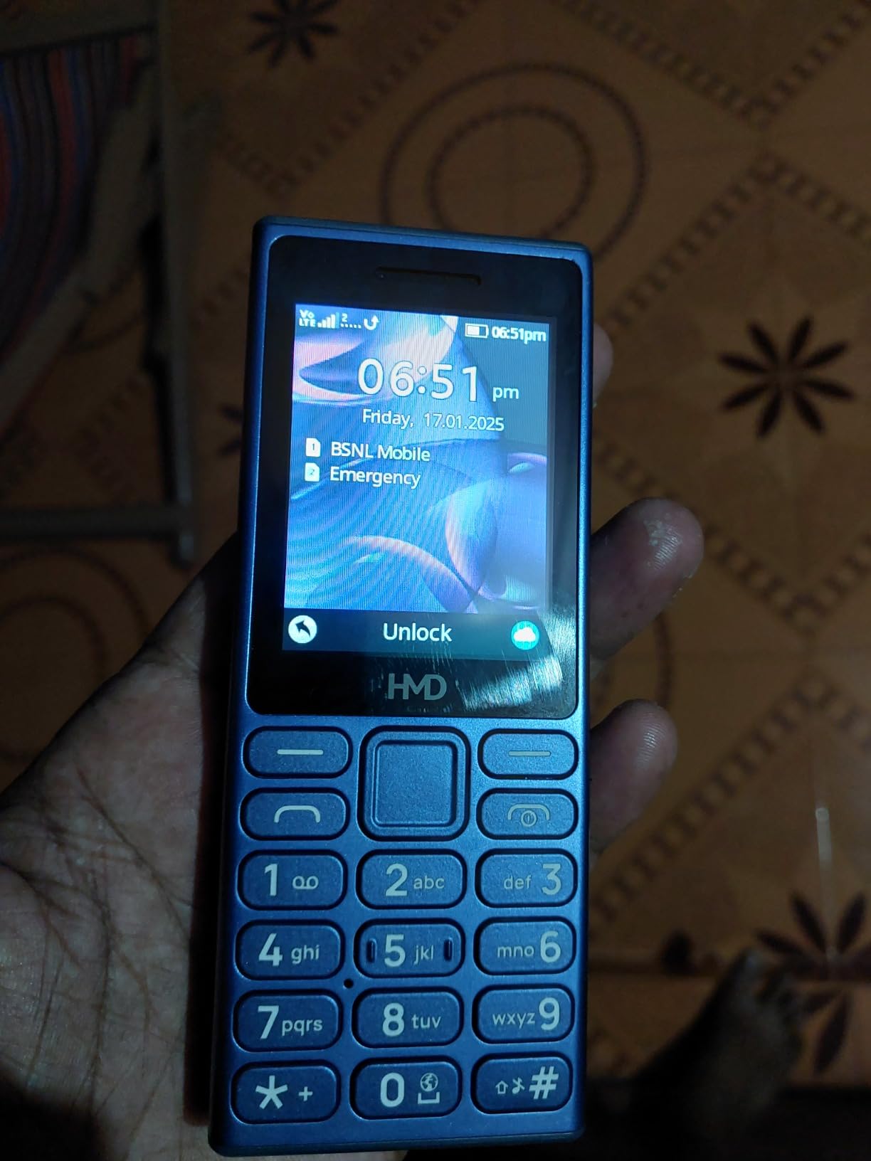 HMD 110 4G Keypad Phone with YouTube, Built-in Scan & Pay UPI App, Rear ...