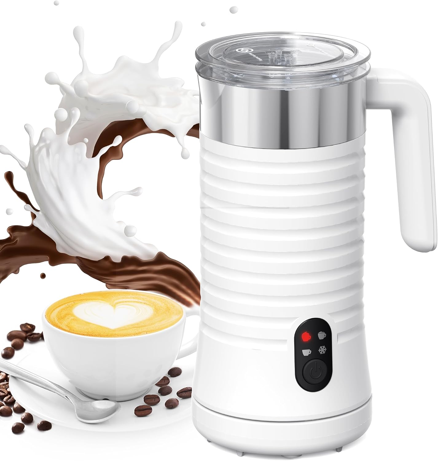 Amazon.com: Milk Frother, Paris Rhône 4-in-1 Milk Frother with Stand ...