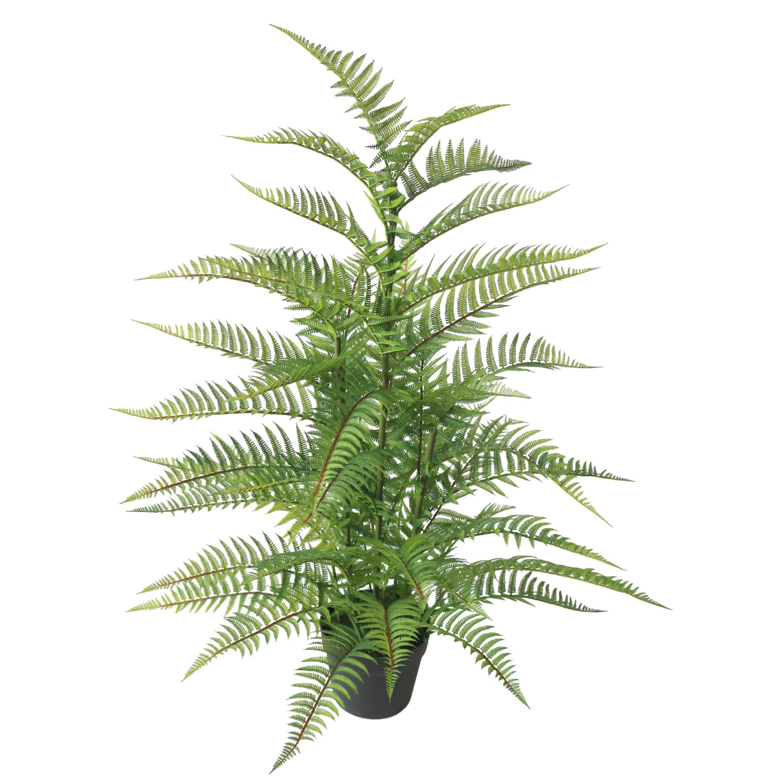Artificial Tree Boston Fern 40" Tall Fake Fern Potted Green Leaves ...