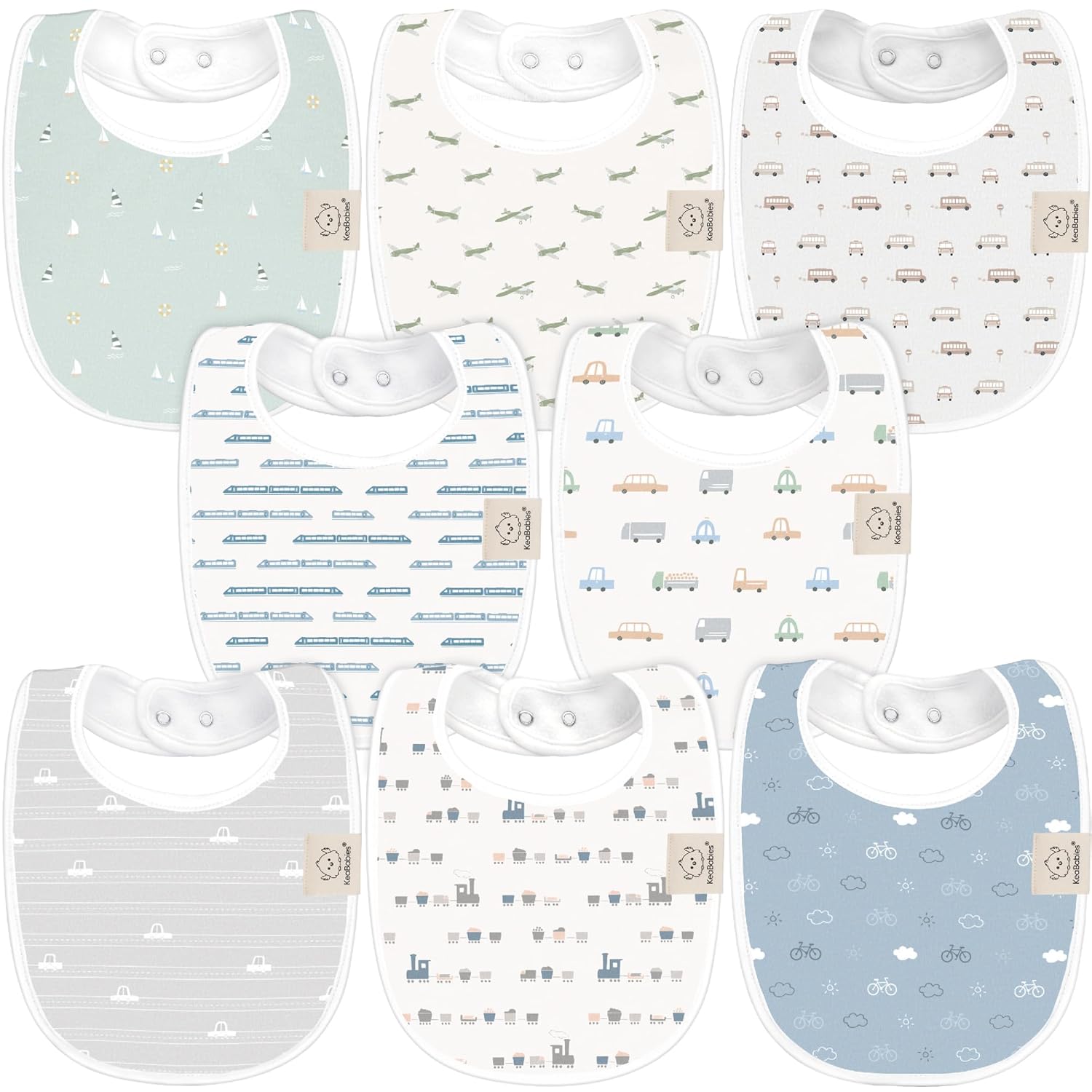 Amazon.com: 8-Pack Organic Baby Bibs for Girls & Boys - Teething Baby ...