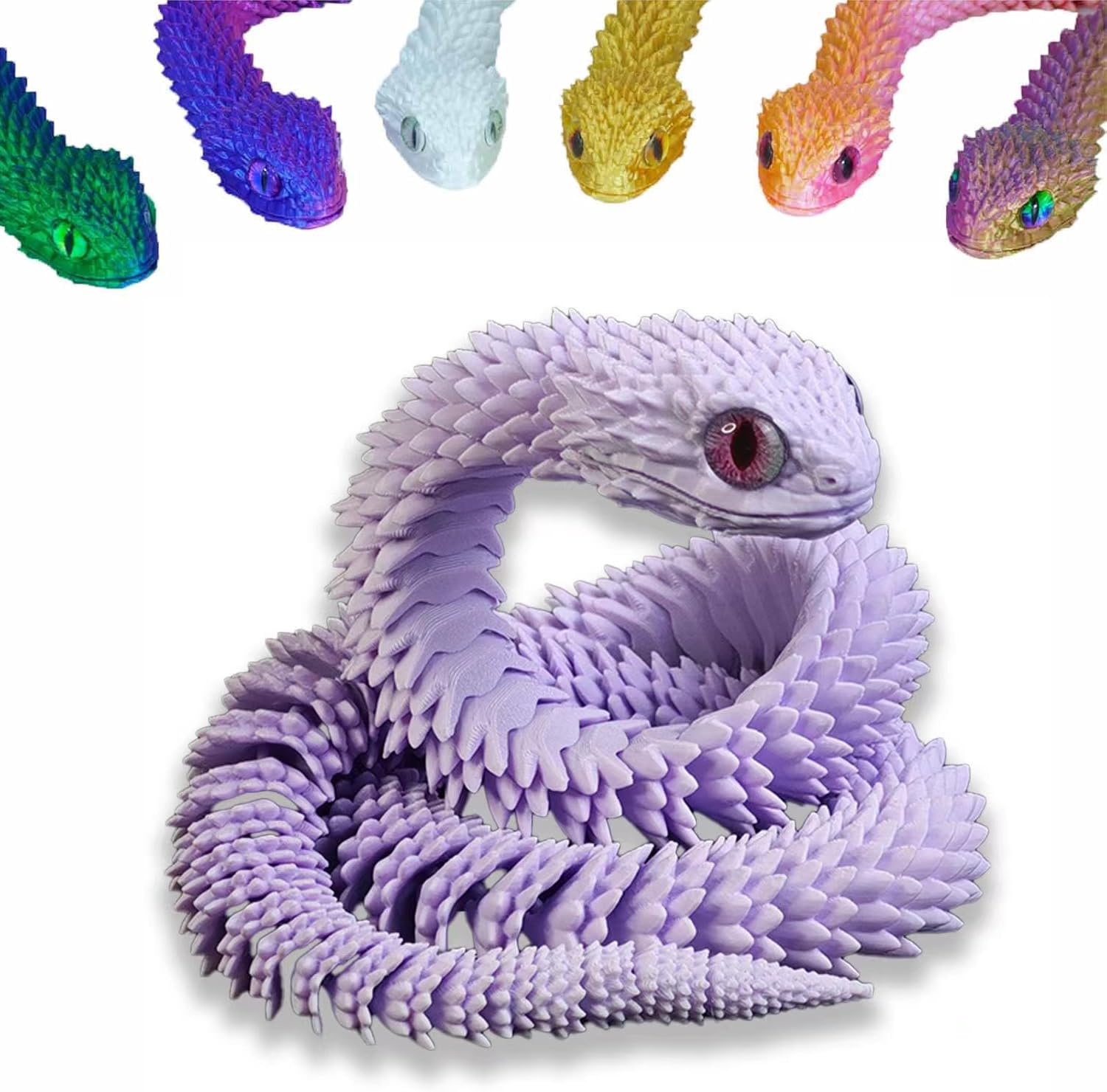 Amazon.com: 3D Printed Snake Toys 3D Printed Animals Snake Pet Movable ...