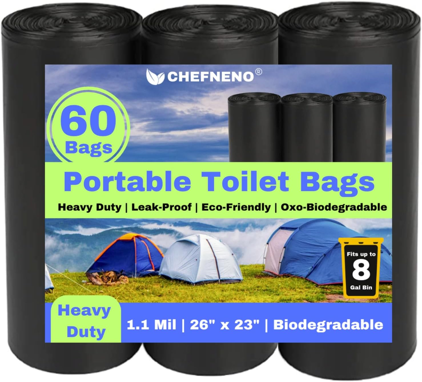 Amazon.com: 45 Toilet Bags for Portable Potty Bags for Portable Toilet ...