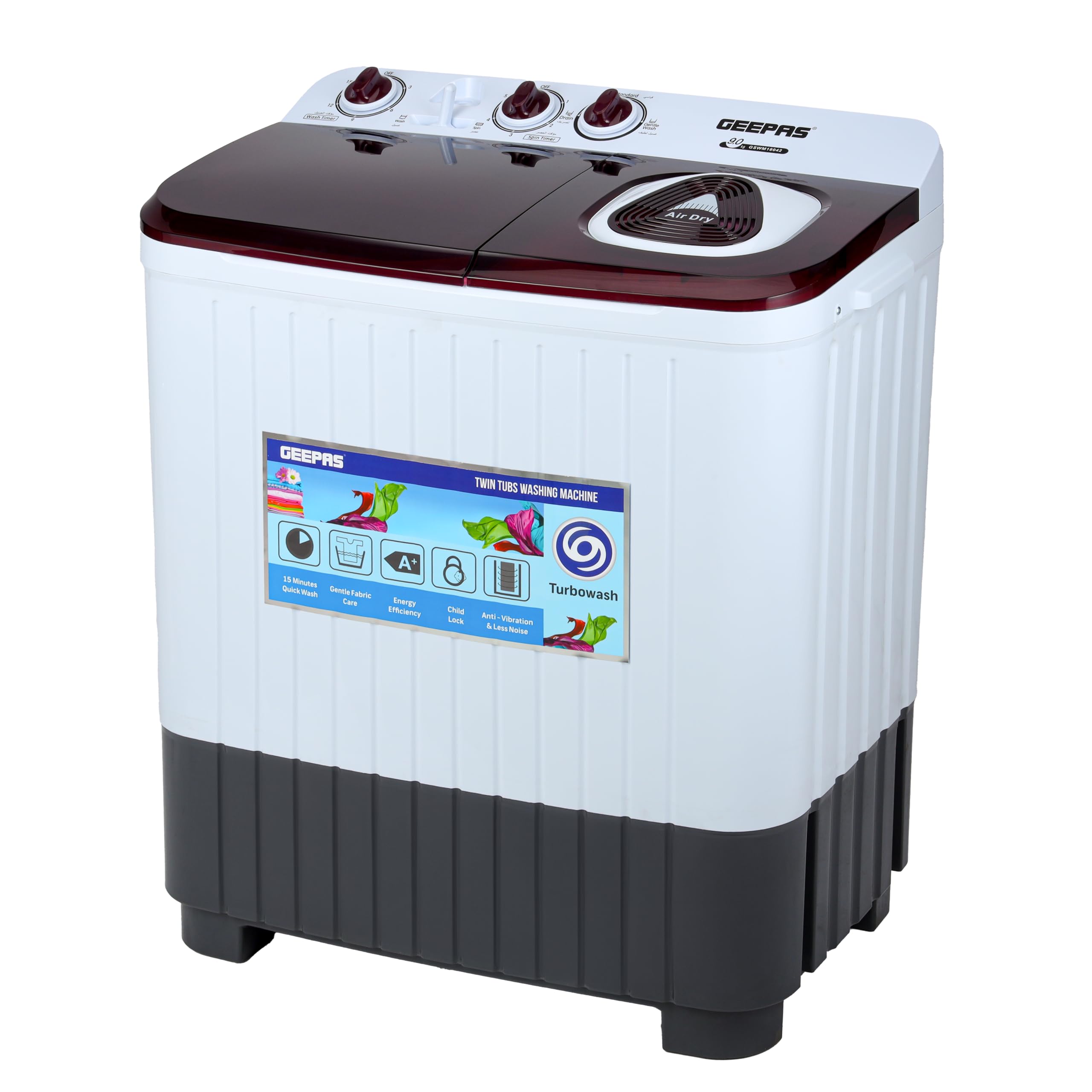 Geepas 9 0 Kg Twin Tub Semi Automatic Washing Machine | Desertcart INDIA