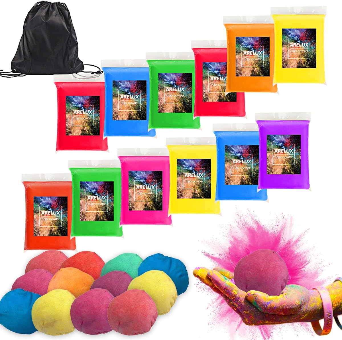 Amazon.com: Color Blaze Holi Colored Powder - 5 lbs of Each Color ...