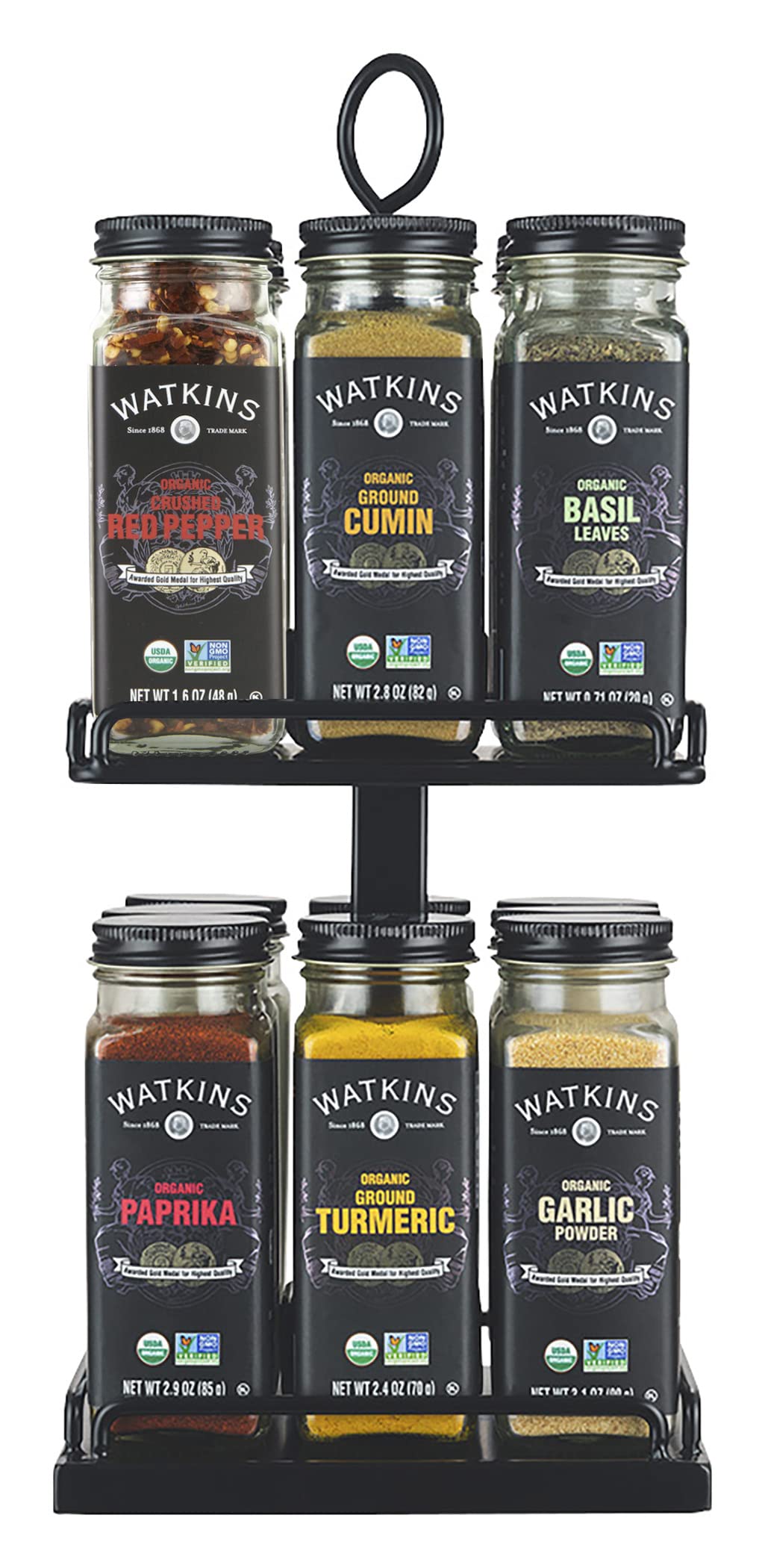 Snapklik.com : Watkins Countertop Two Tier Rotating Spice Rack ...