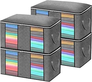 Amazon.com: 4-Pack 90L PVC Double View Window Storage Bags with ...