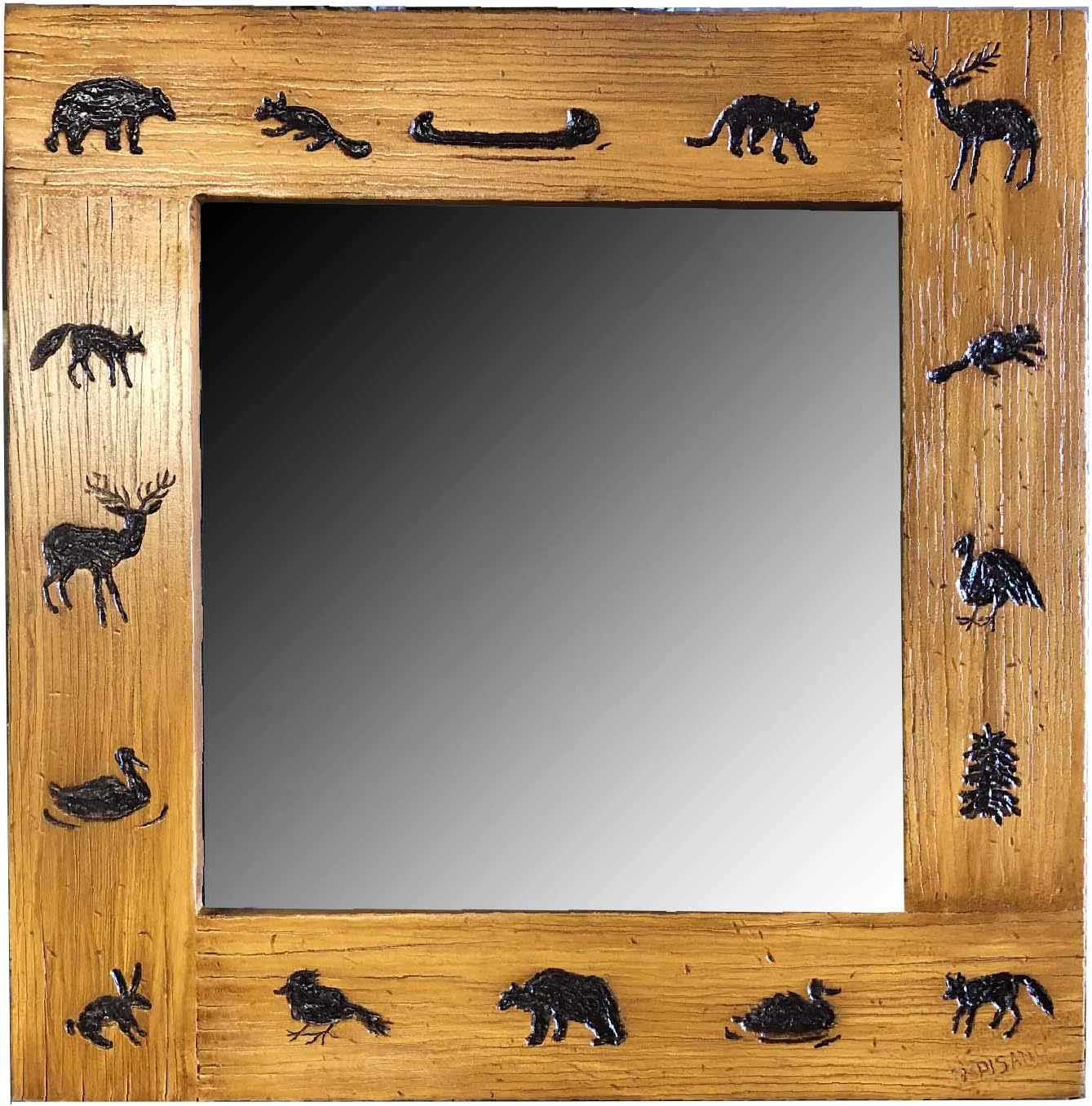 Amazon.com: Piazza Pisano Rustic Cabin Wall Mirror : Home & Kitchen