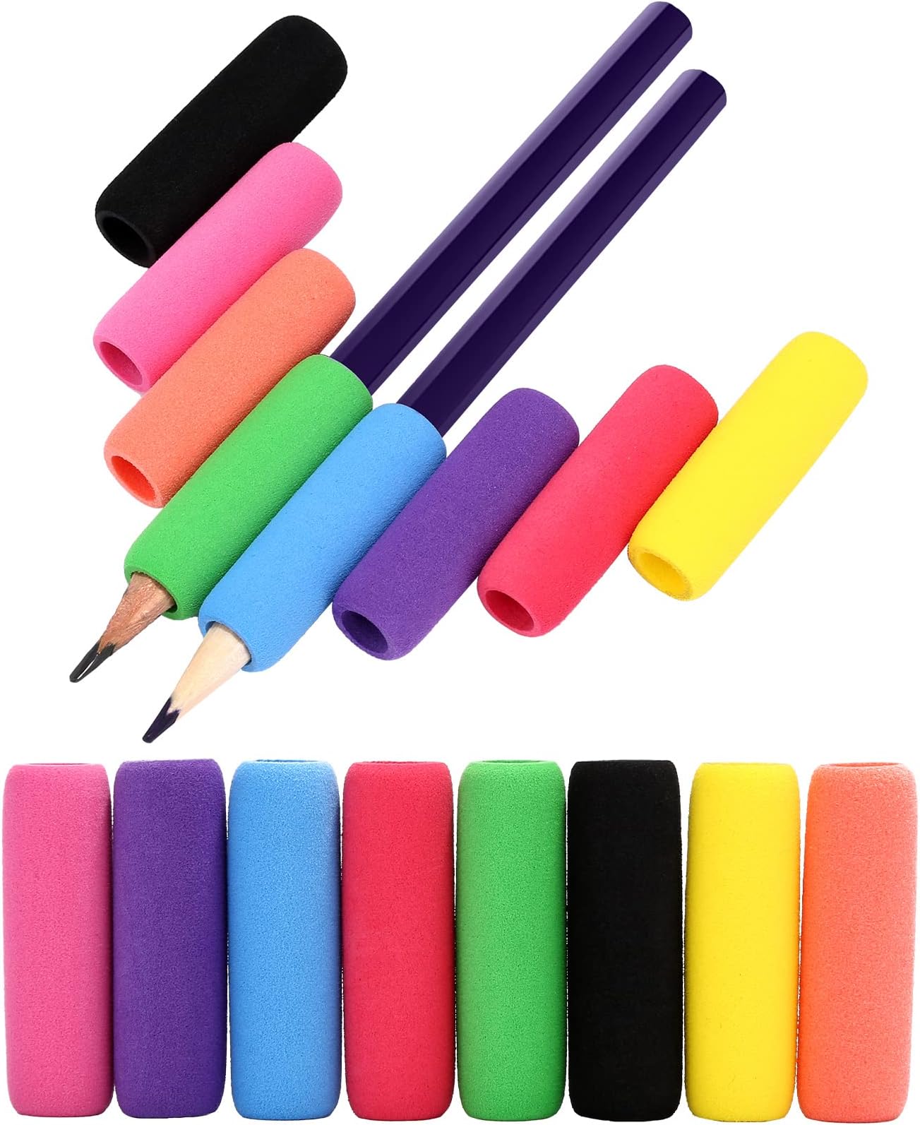 Amazon.com : Arbootjin Pencil Grips,30 Pcs Pencil Grip Colorful ...