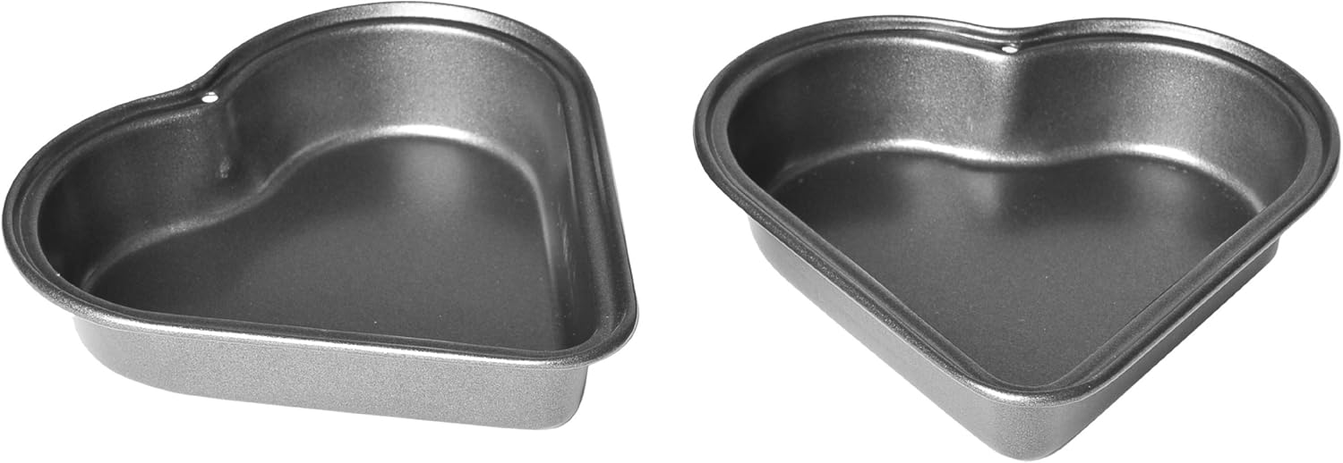 Amazon.com: Chloe's Kitchen Cake Pan Heart Shaped 2-Piece Set, Mini ...